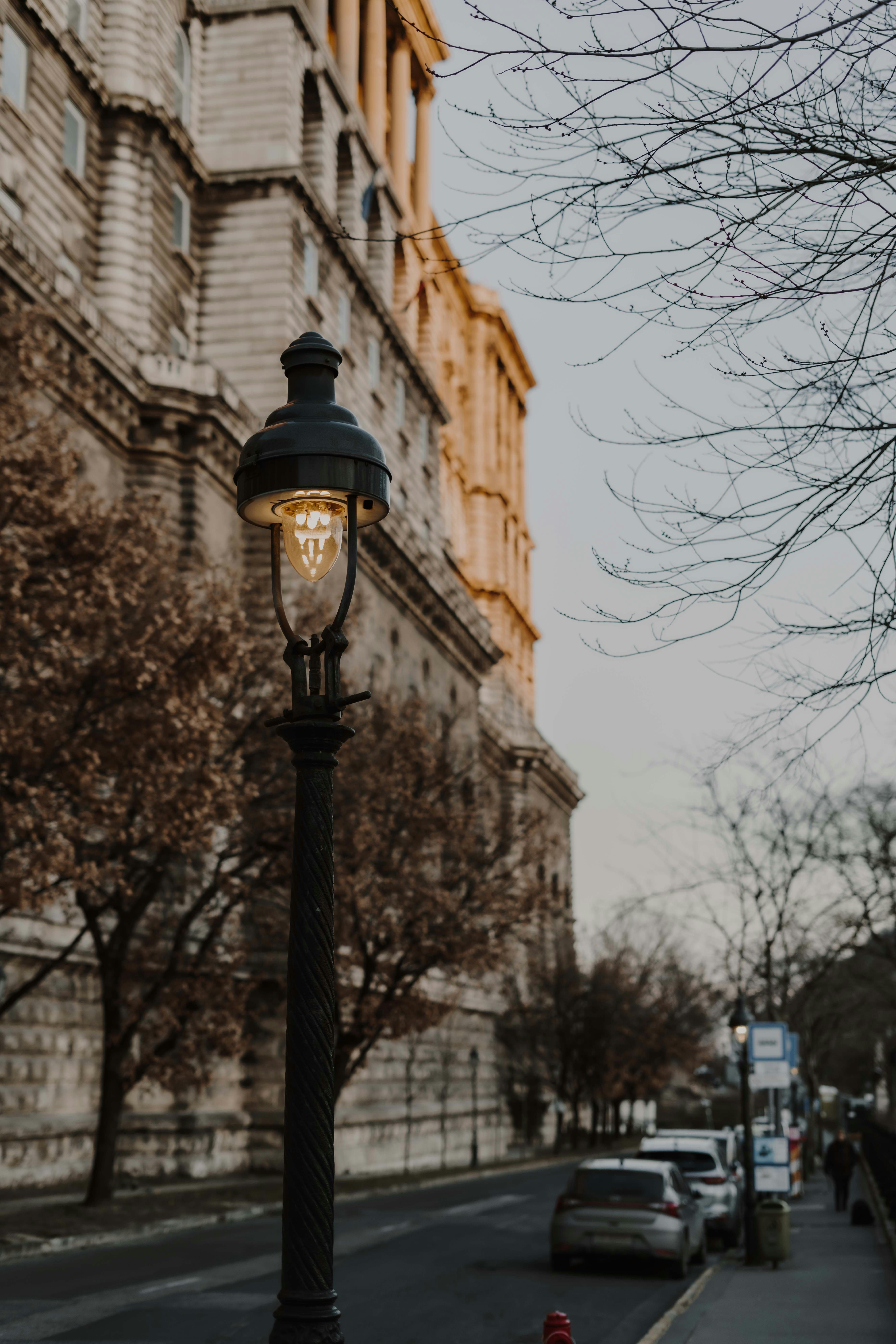 City Lamp Post At Night