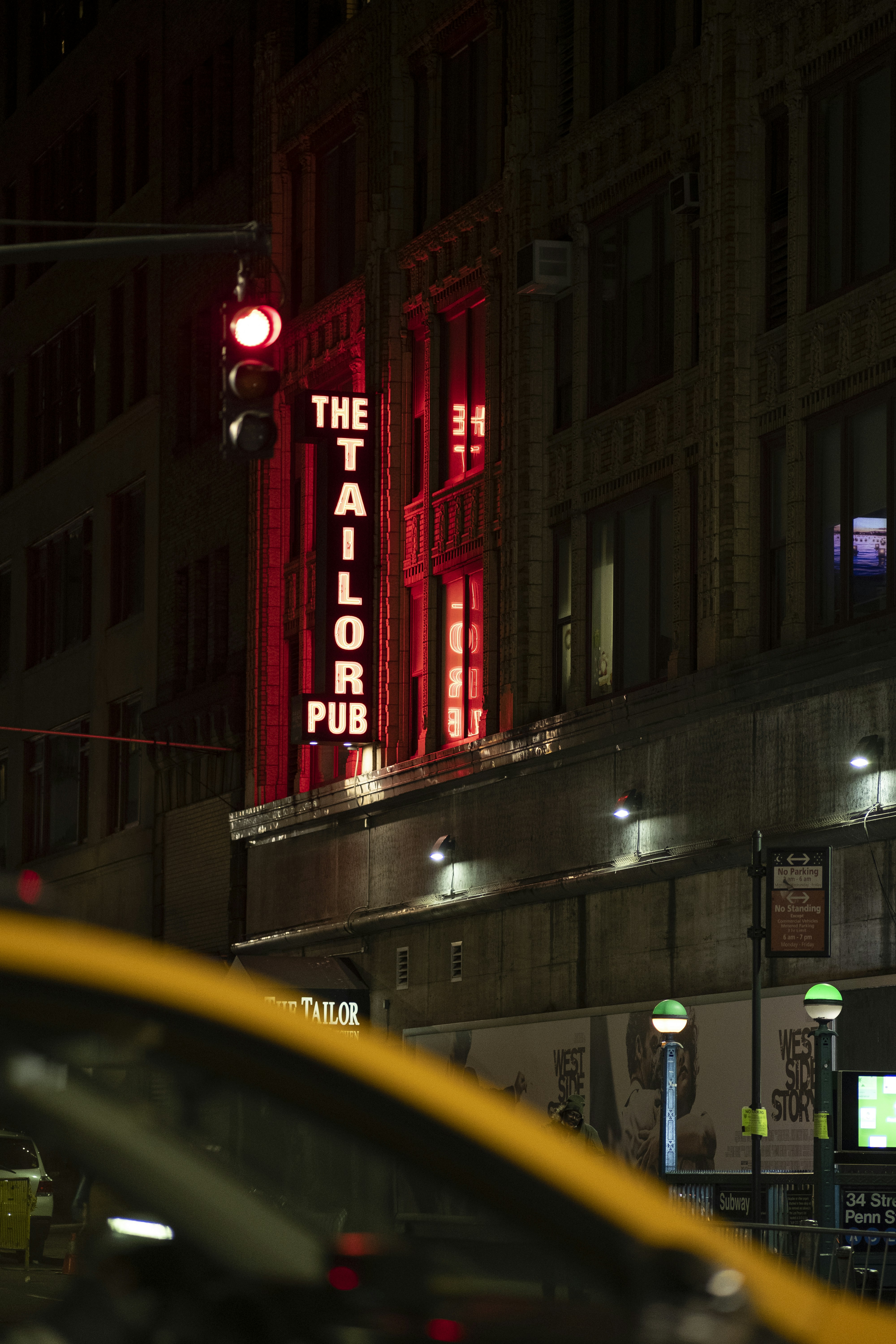 Red Neon Vignette: The Tailor Pub Signway