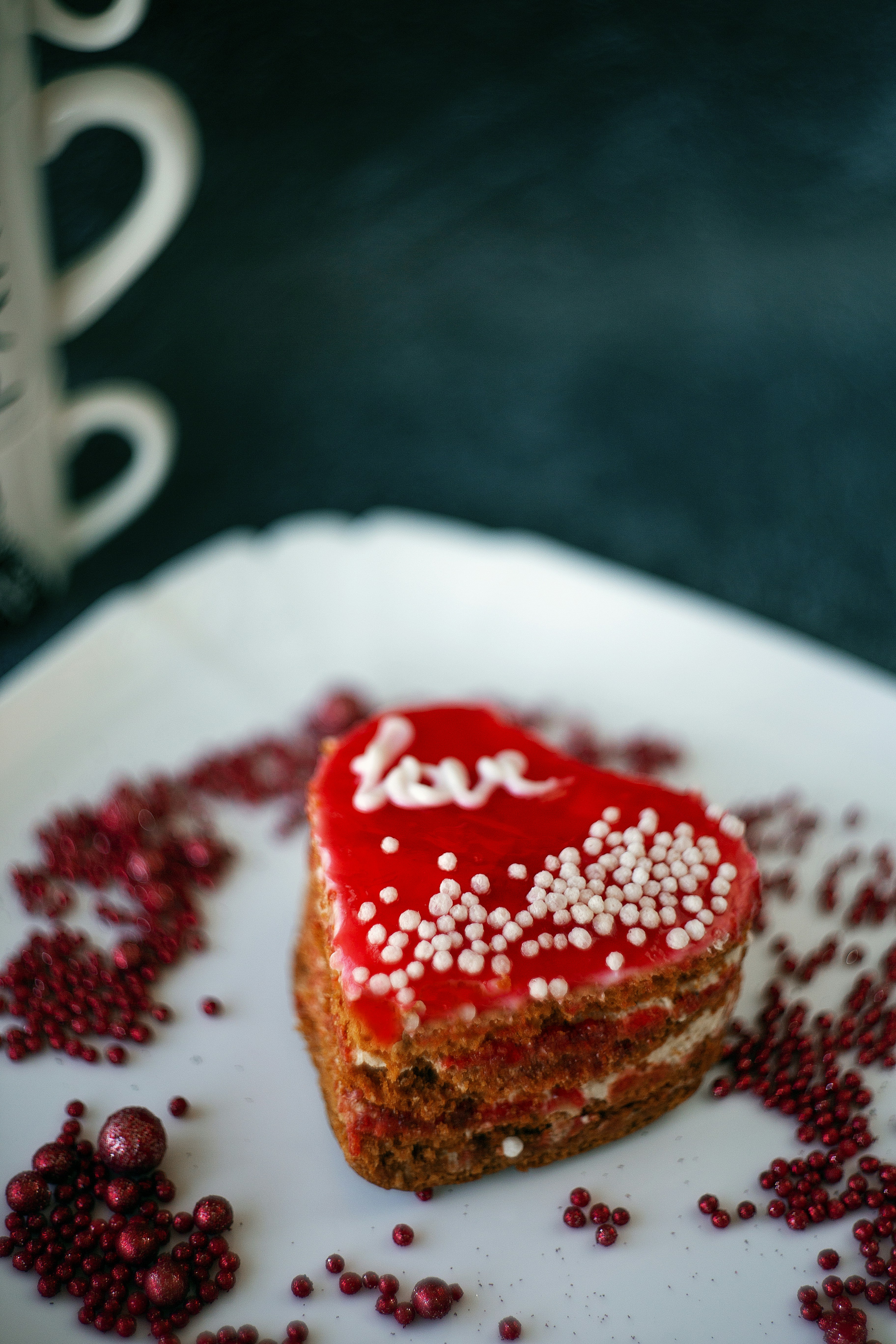 Heartfelt Slice: A Red Velvet Moment on a Plate