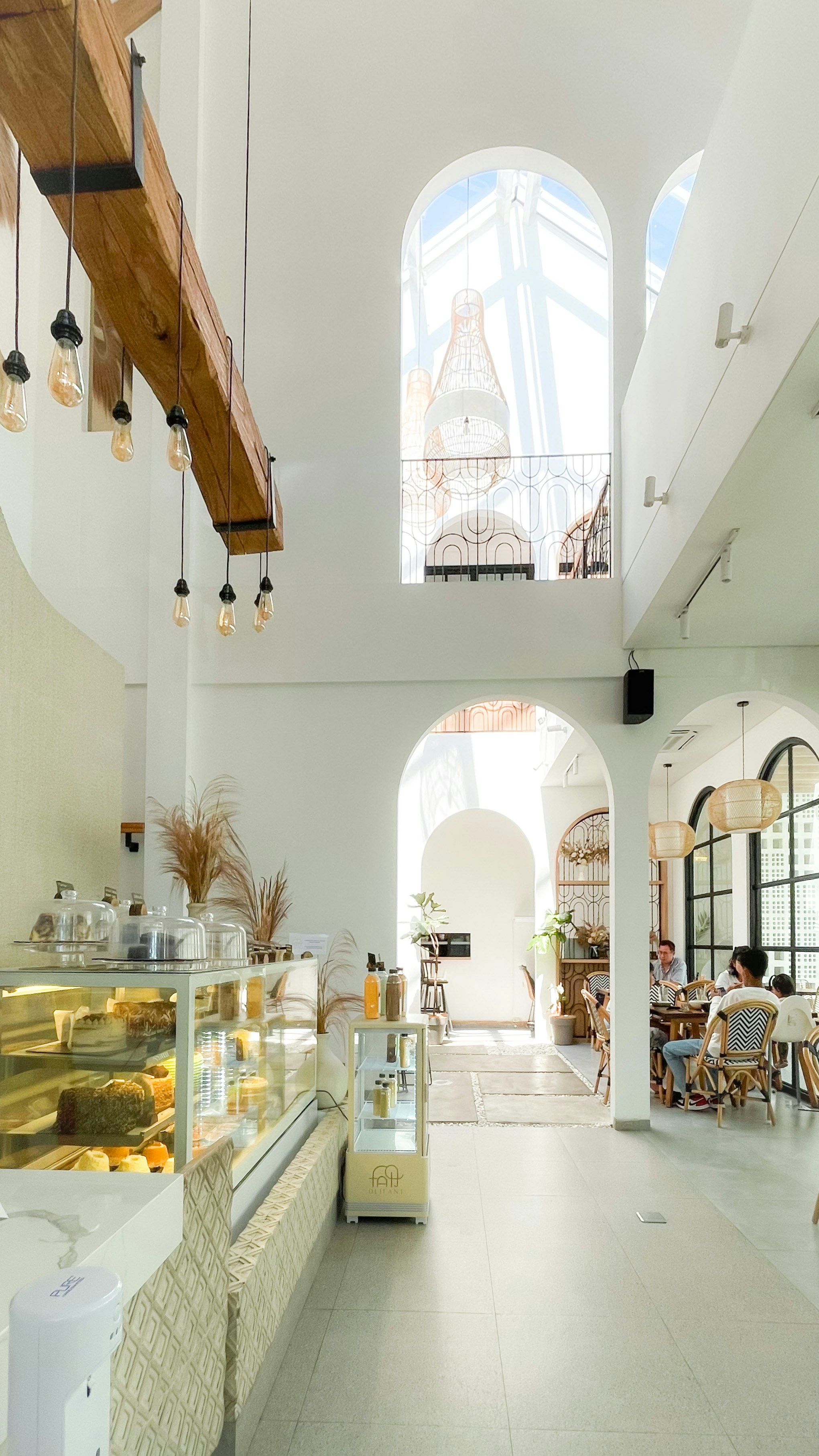 Arches of Light Over a Quiet Café