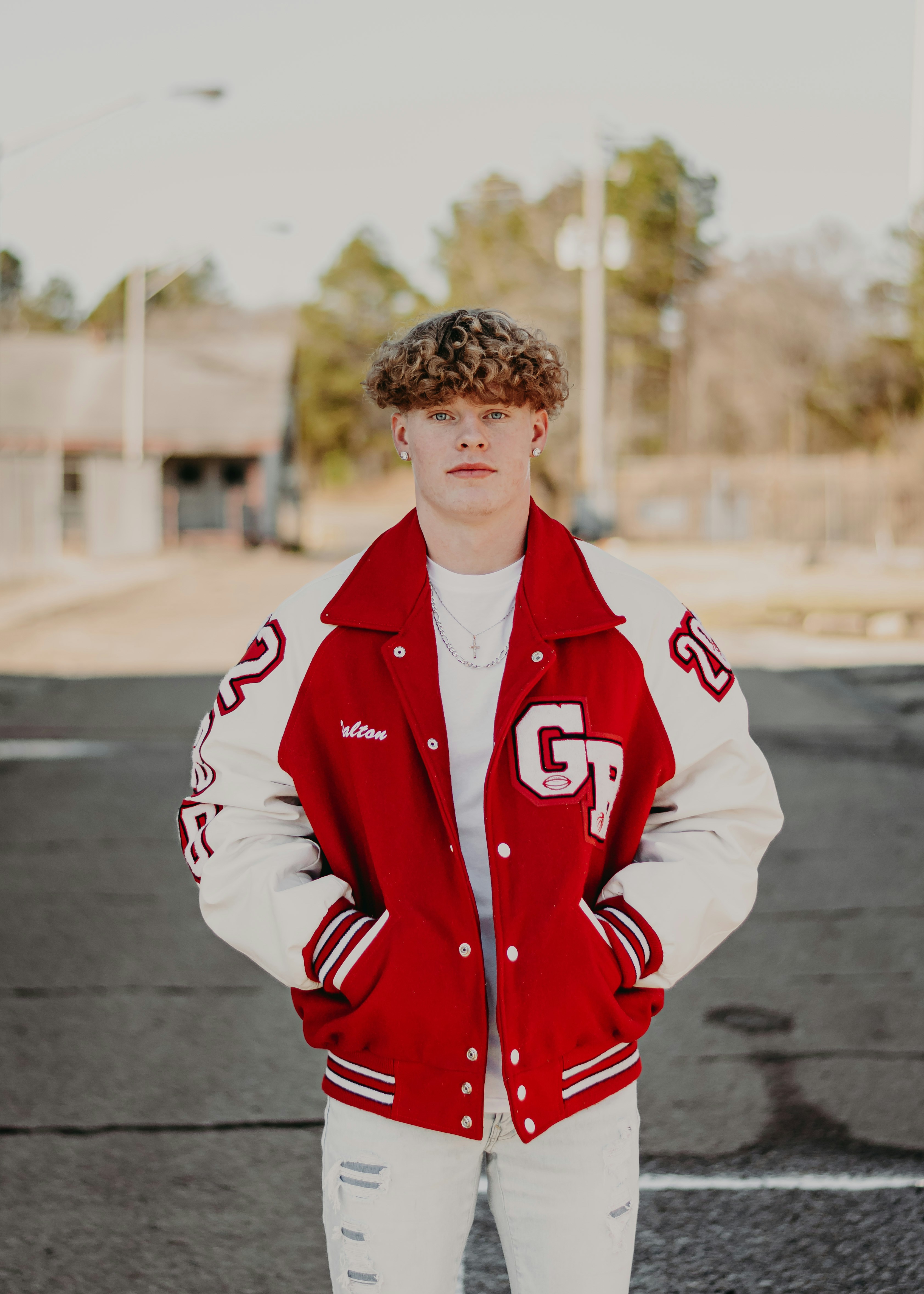 Red Letterman Jacket For Men