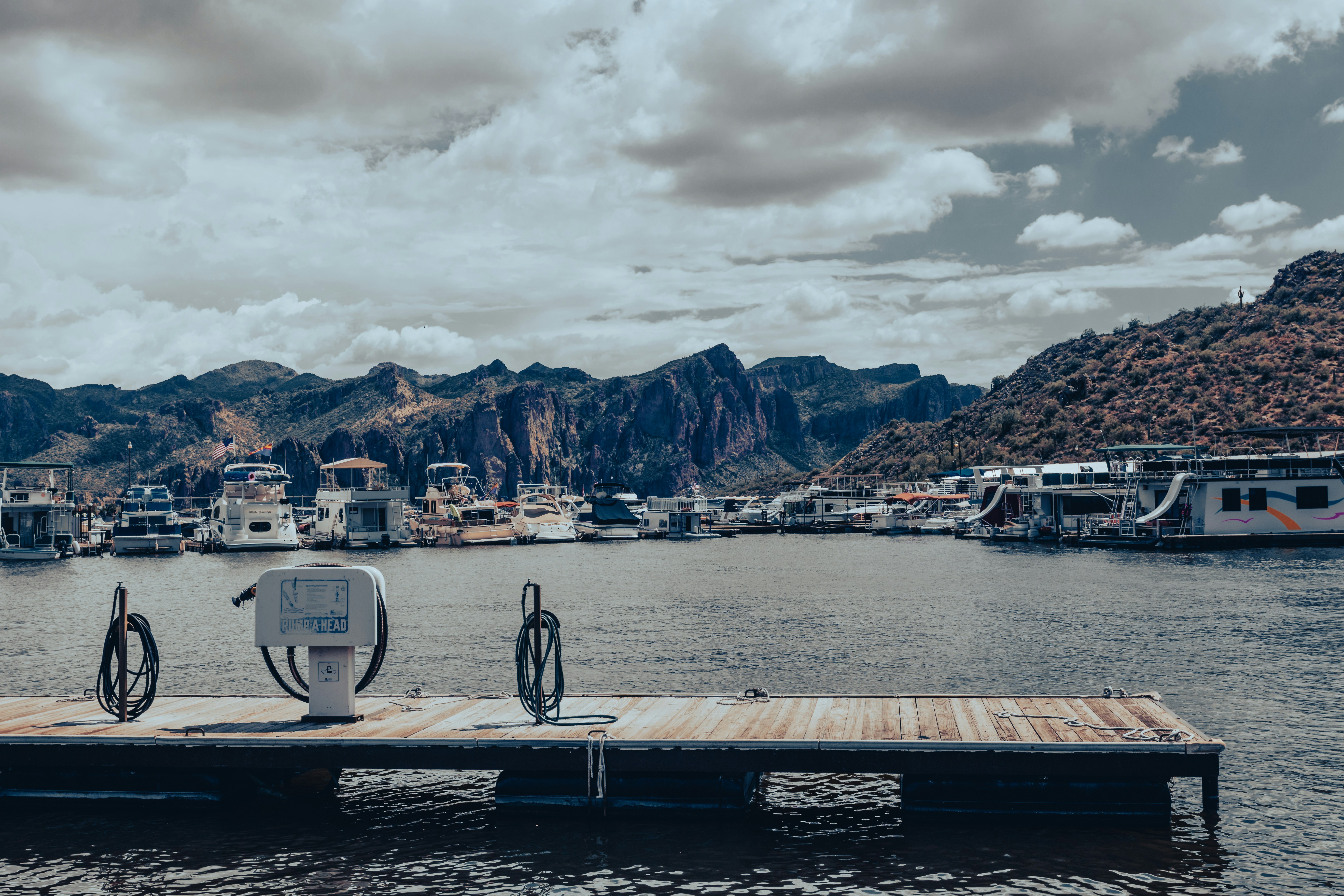 A dock with a lot of boats in the water photo – Free Arizona Image on ...