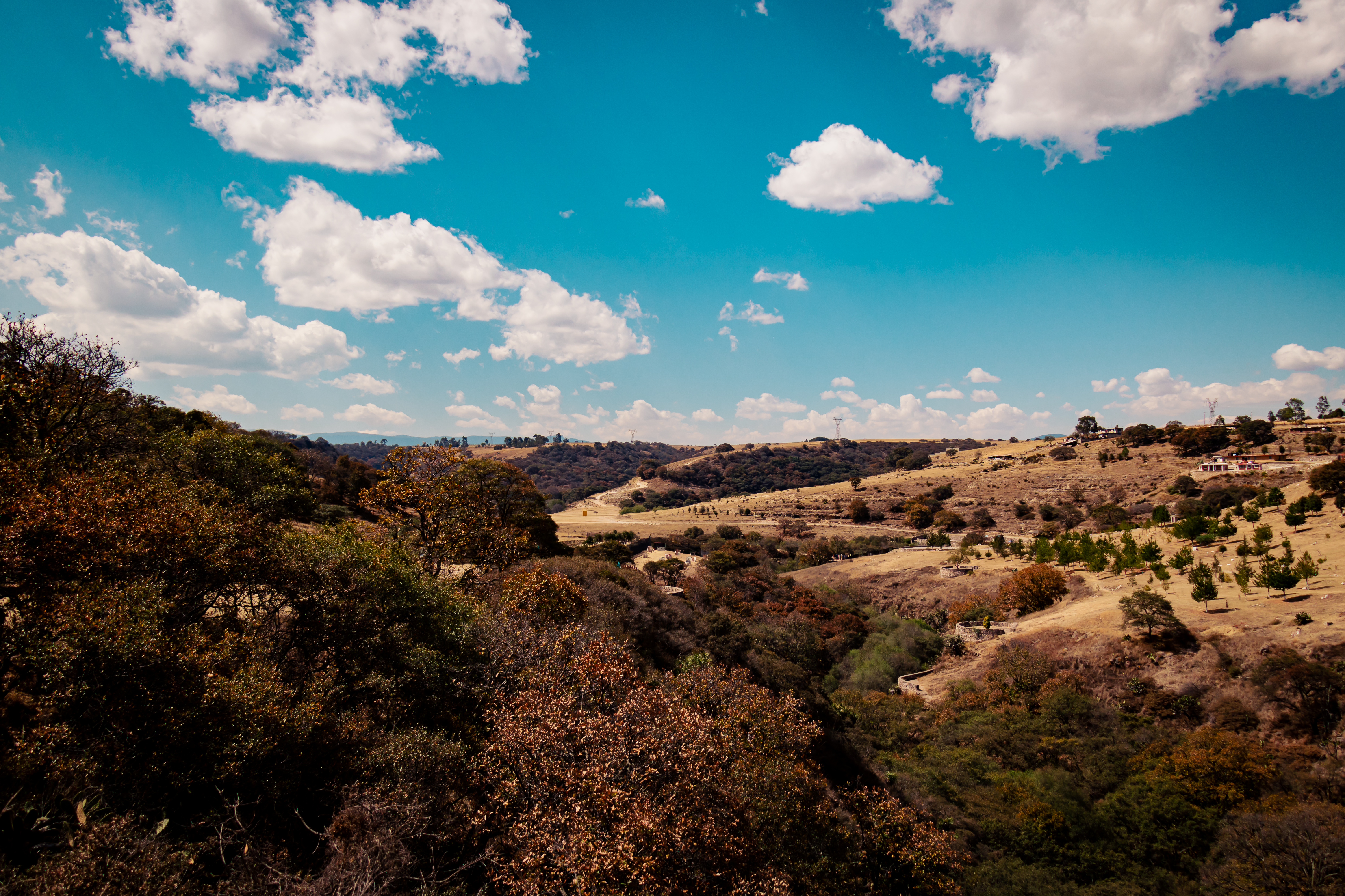 A scenic view of a hilly area with trees photo – Free Arcos del sitio ...