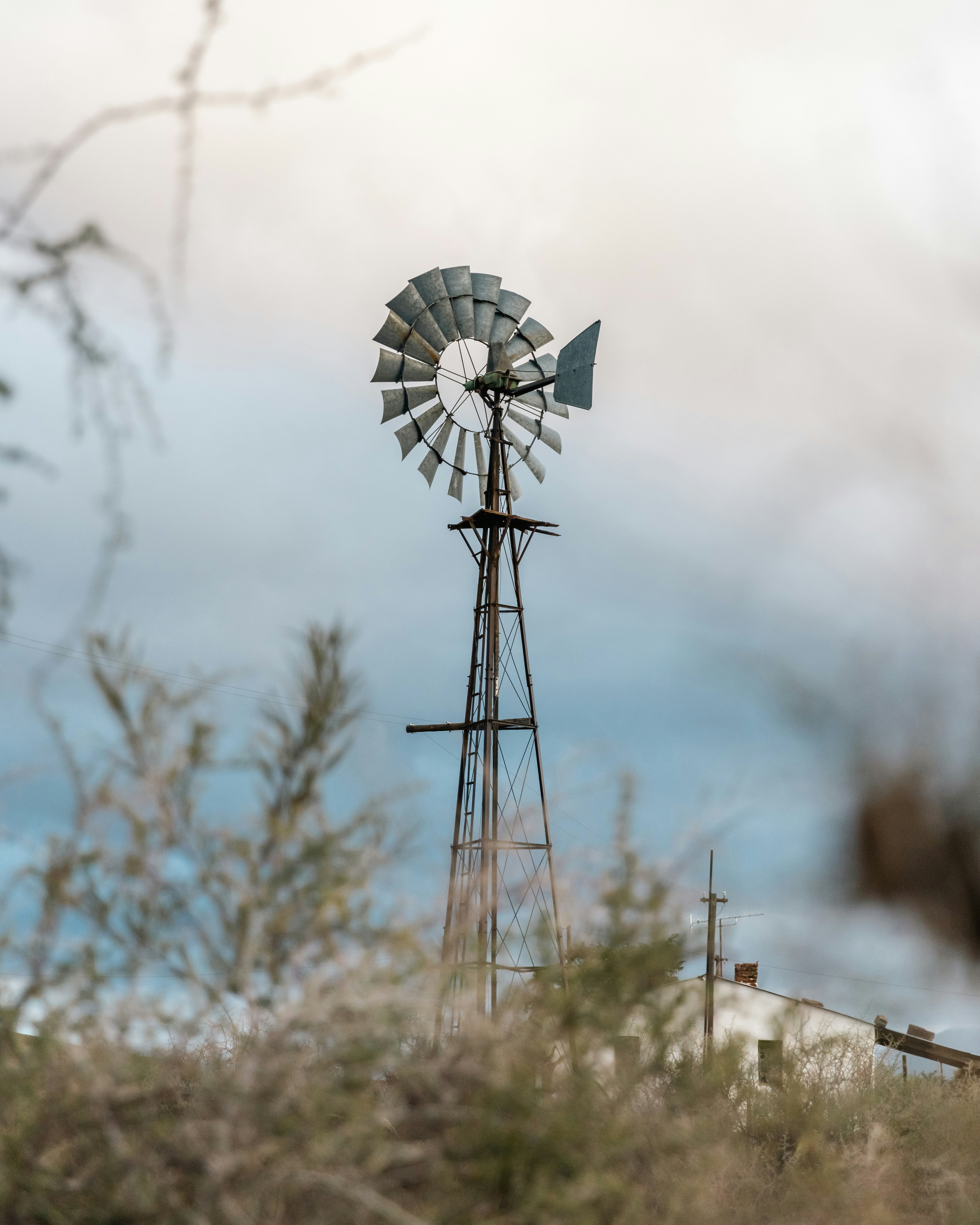 Peaceful Windmill on a South African farm.