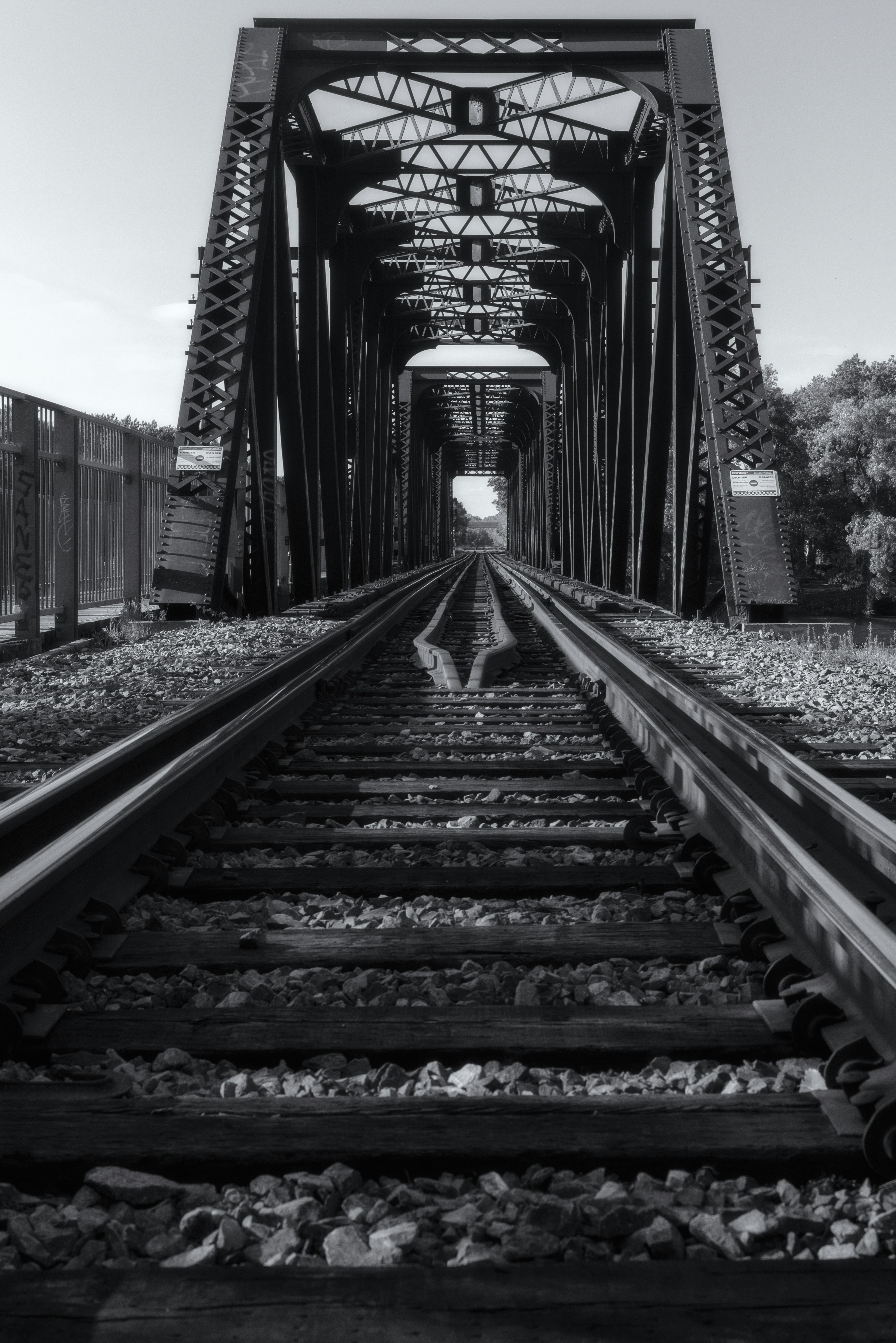 Railroad Tracks Black And White