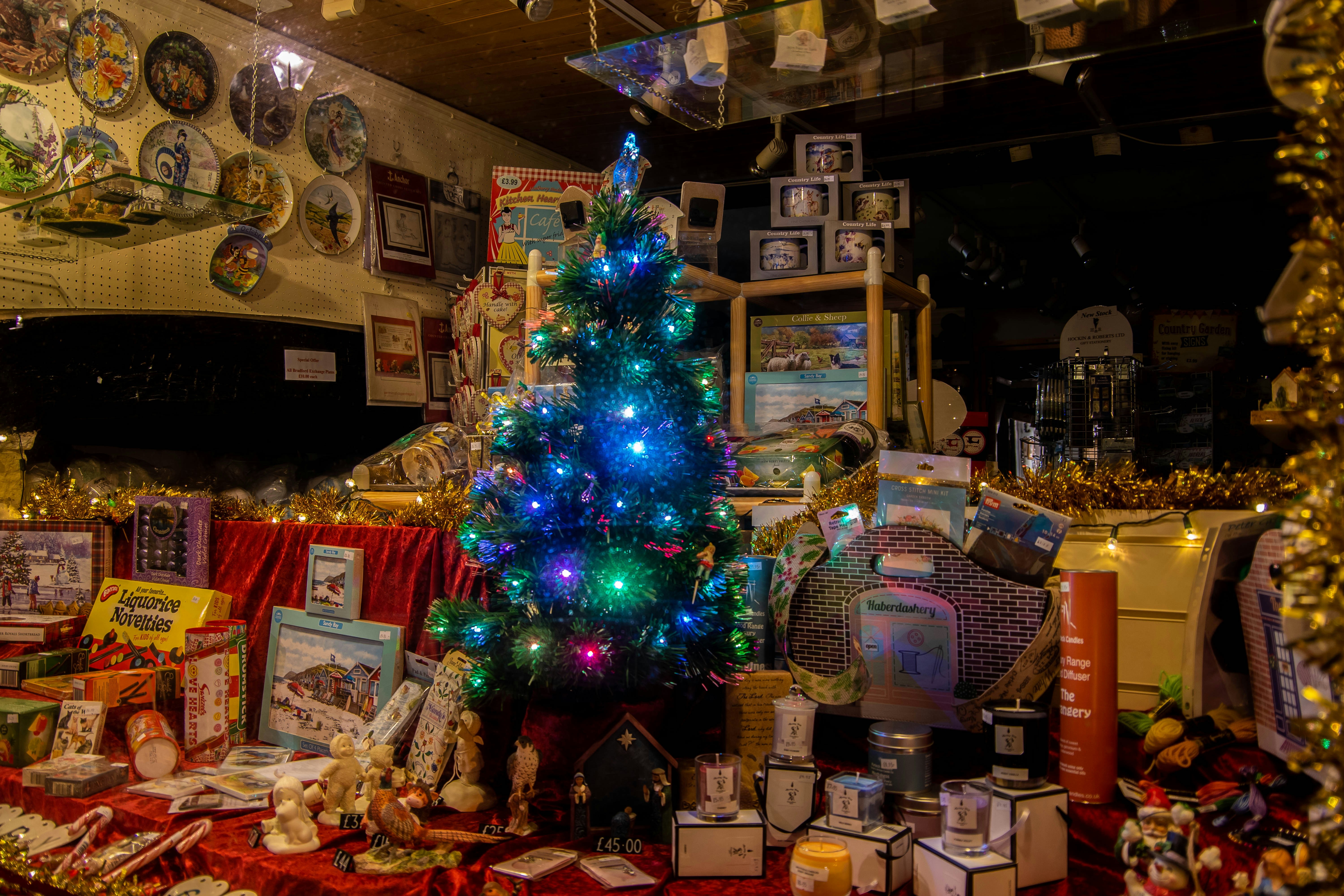 Whimsical Holiday Showcase in a Cozy Shop