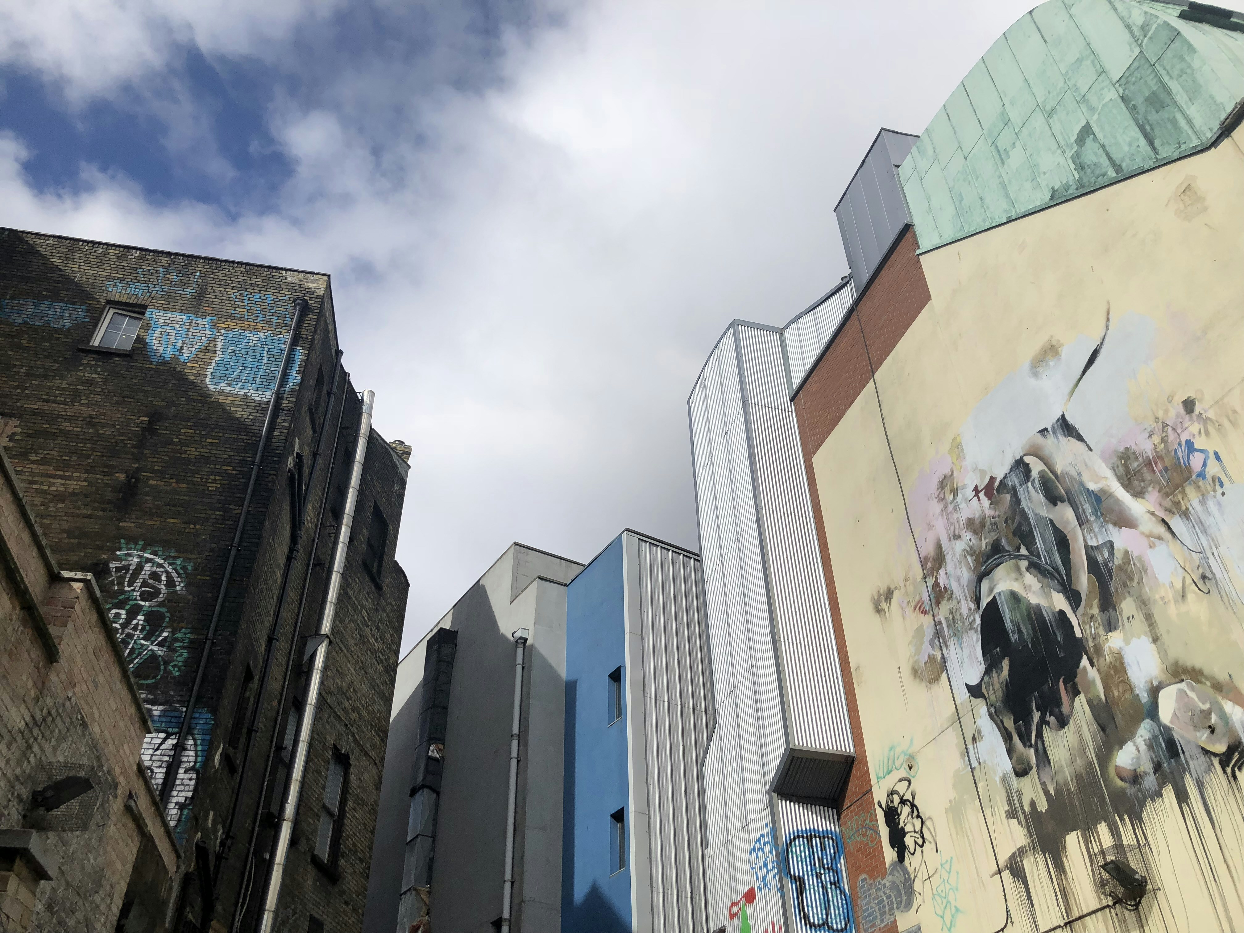 Urban Facade Lines and Skyward Gap