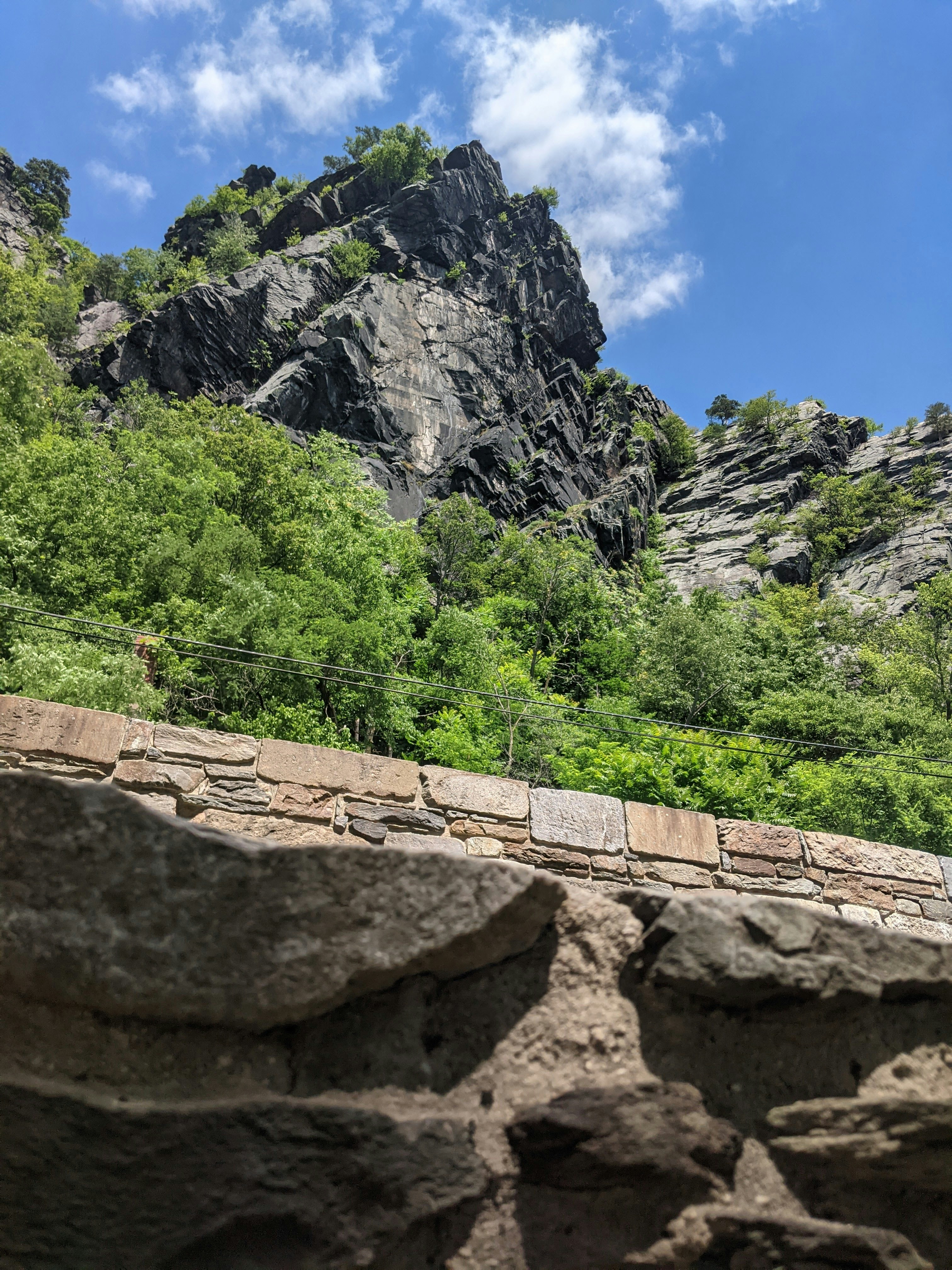 Rugged Cliffline Over a Verdant Terrace