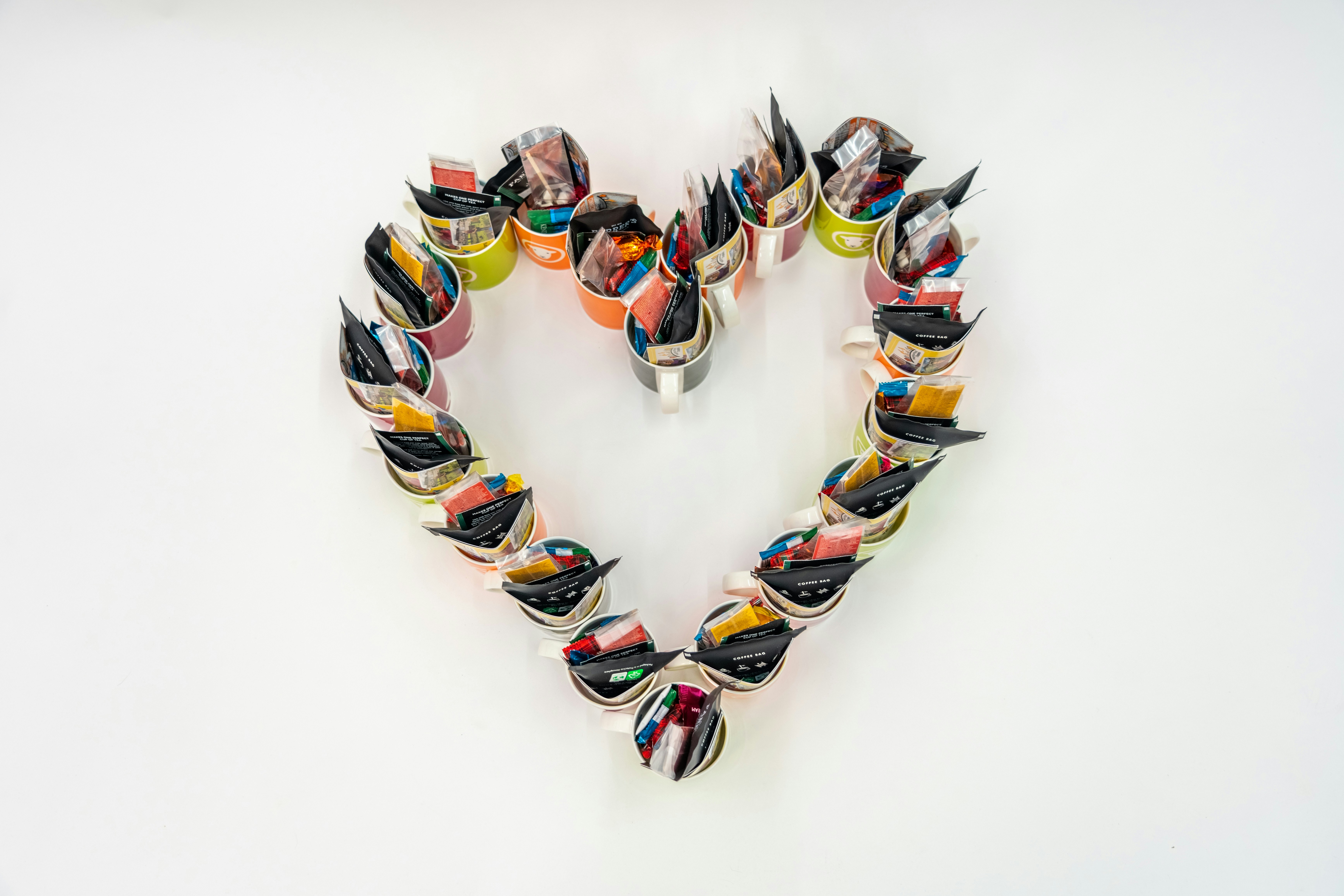 Colorful Paper Heart Carved from Magazine Strips
