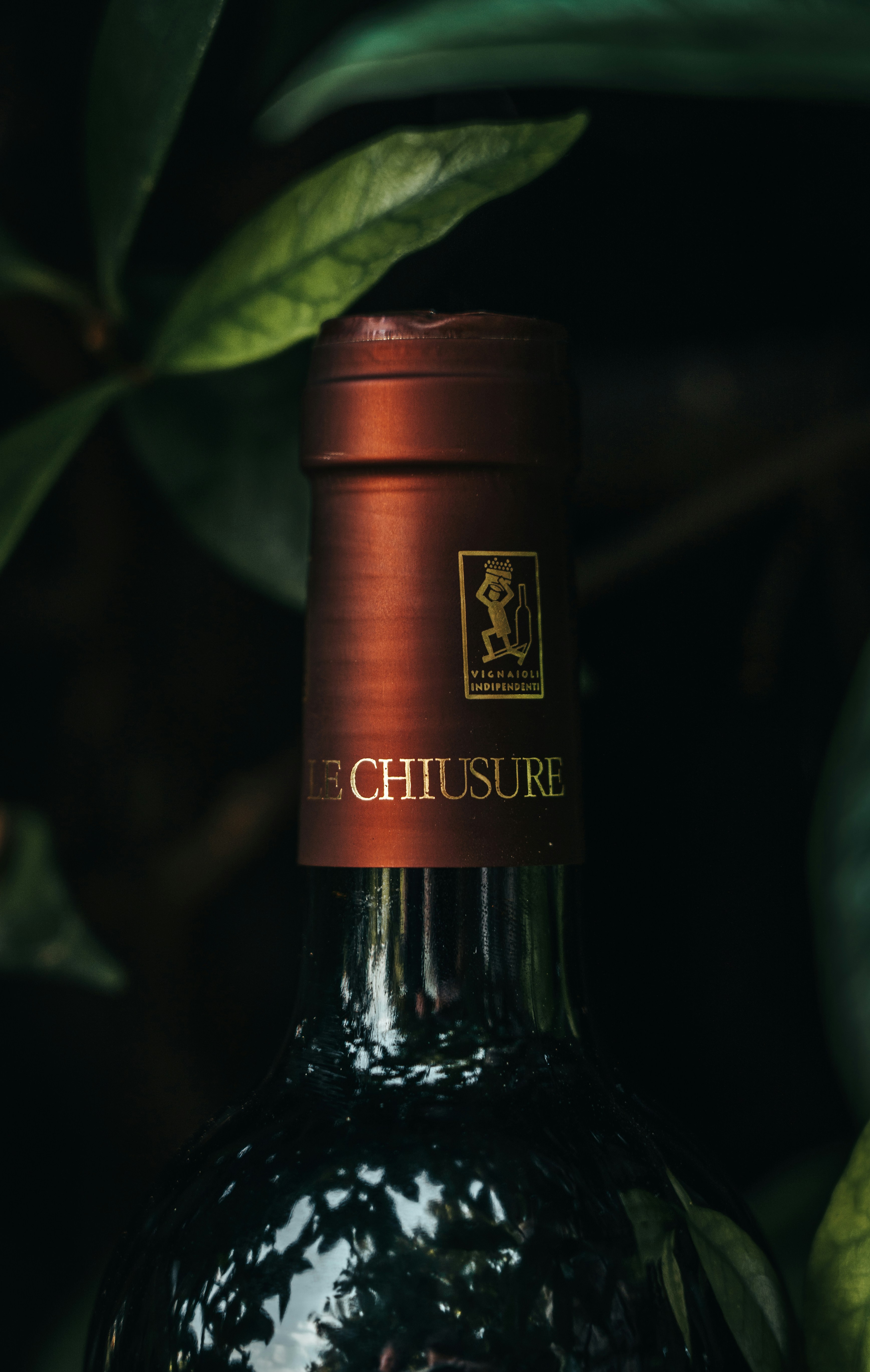 a close up of a bottle of wine