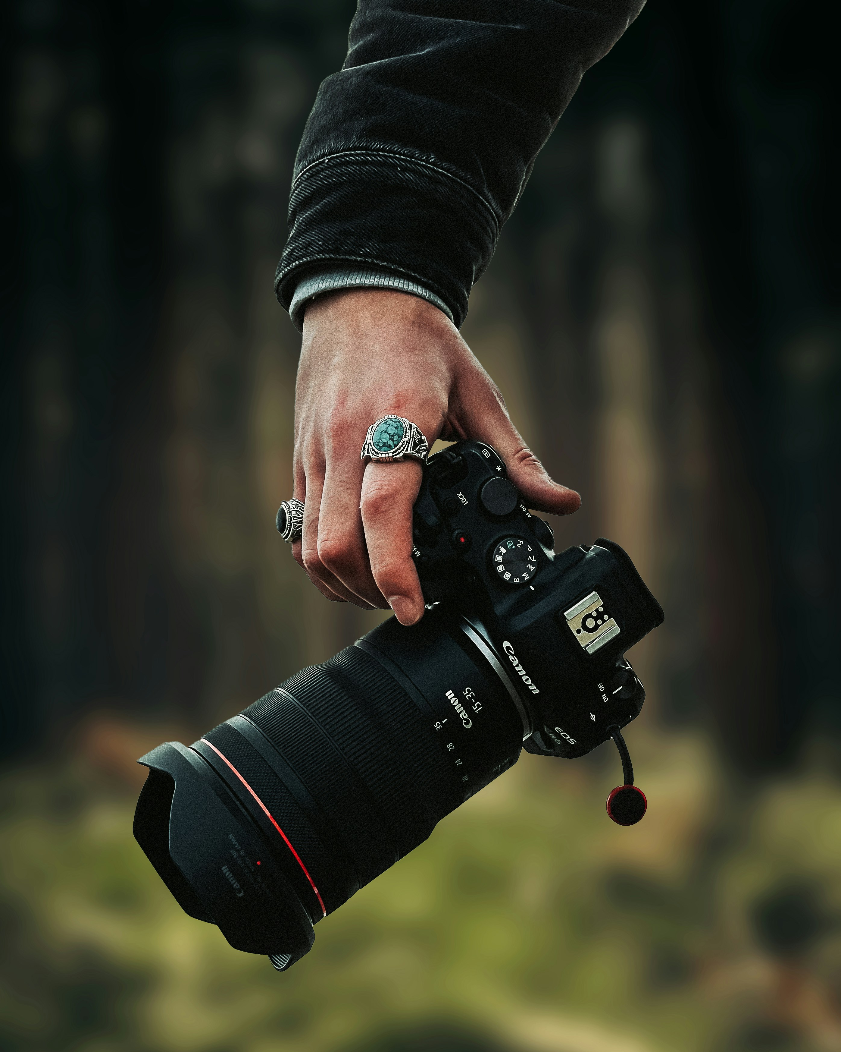 A person holding a camera in their hand photo – Free Person Image on ...