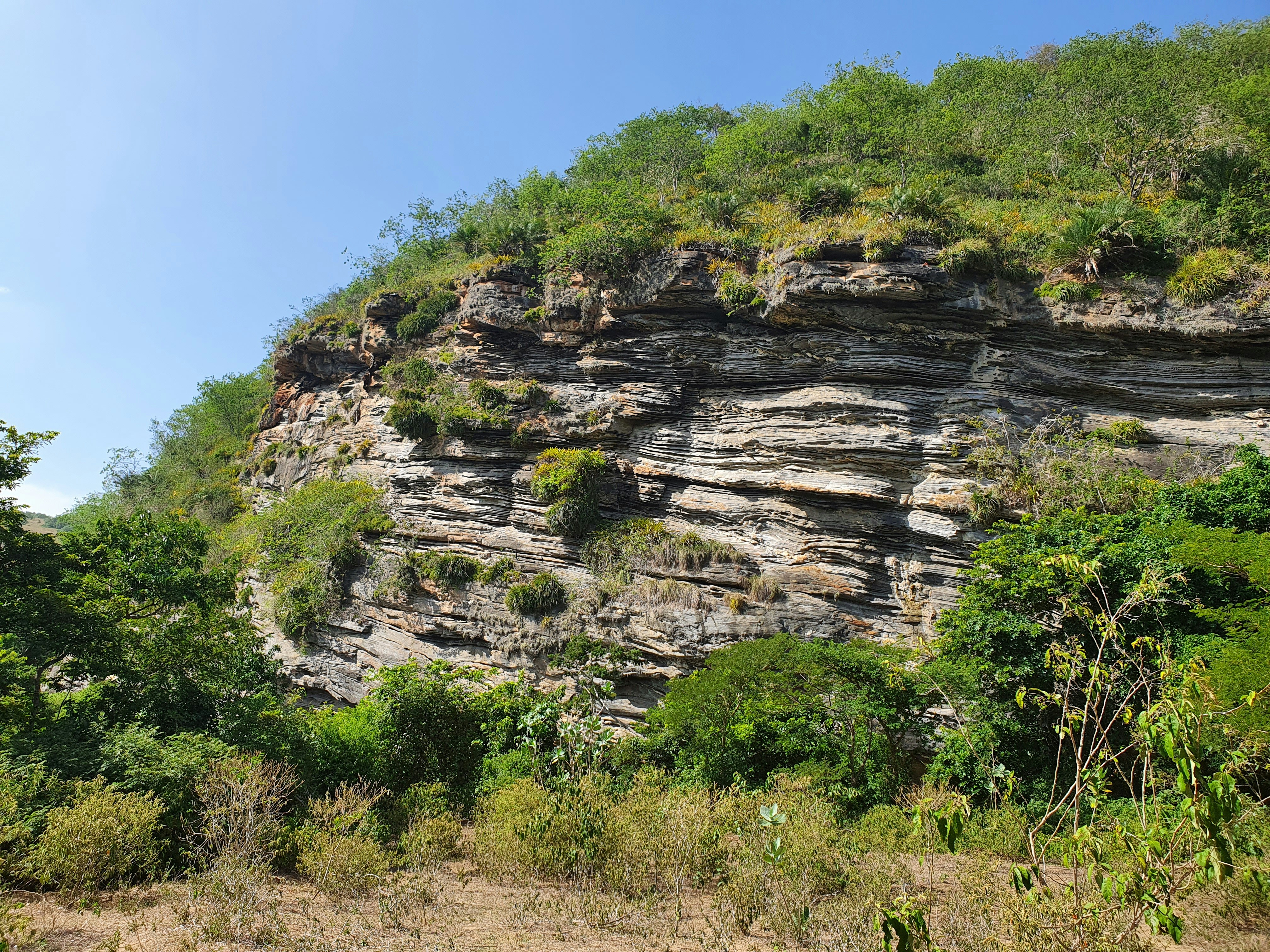 Layered Cliffside Oasis