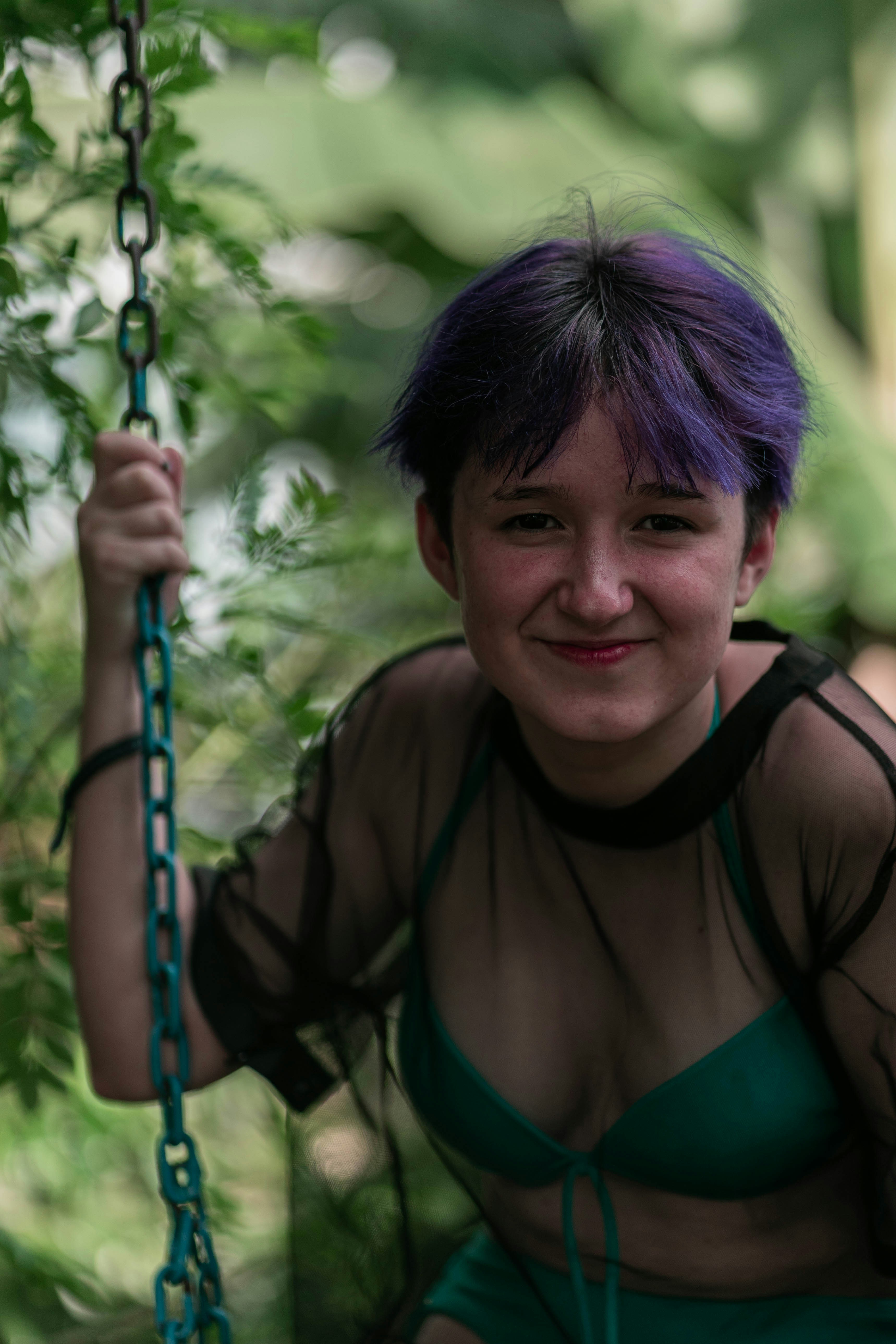 Emerging Light: Portrait in a Quiet Green