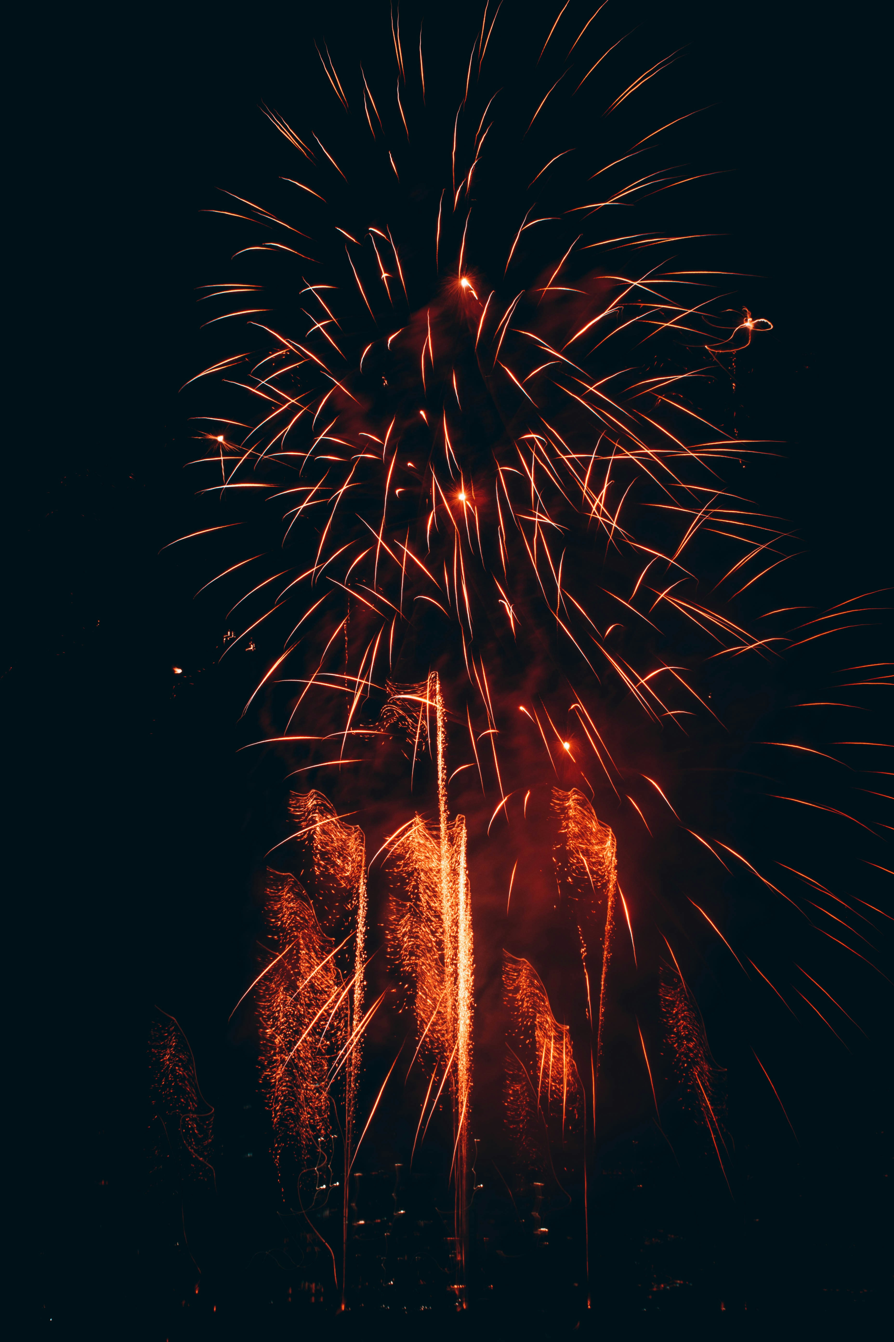 A firework is lit up in the night sky photo – Free Pattern Image on ...