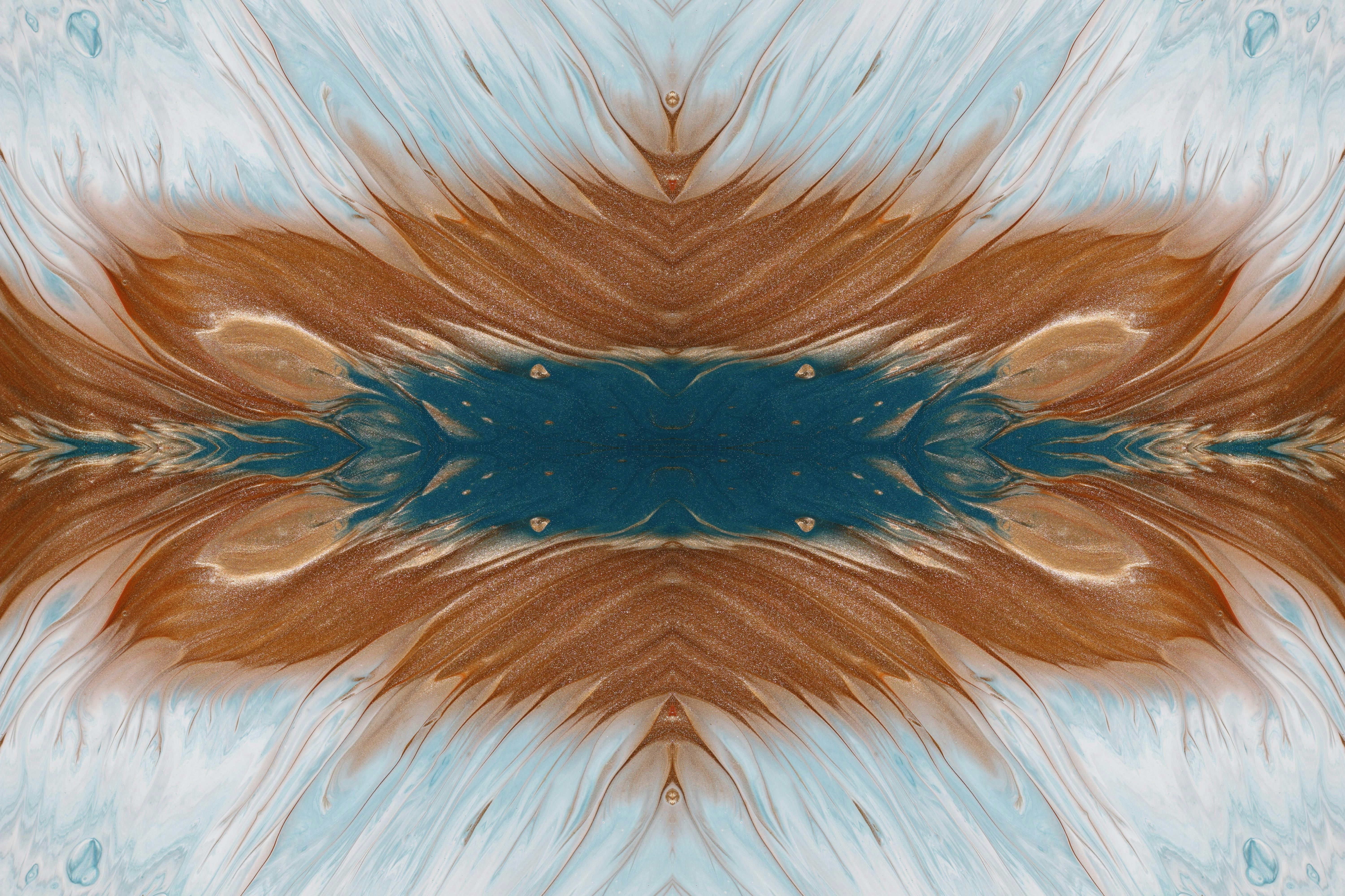 A picture of a blue and brown pattern photo – Free Painting Image on ...