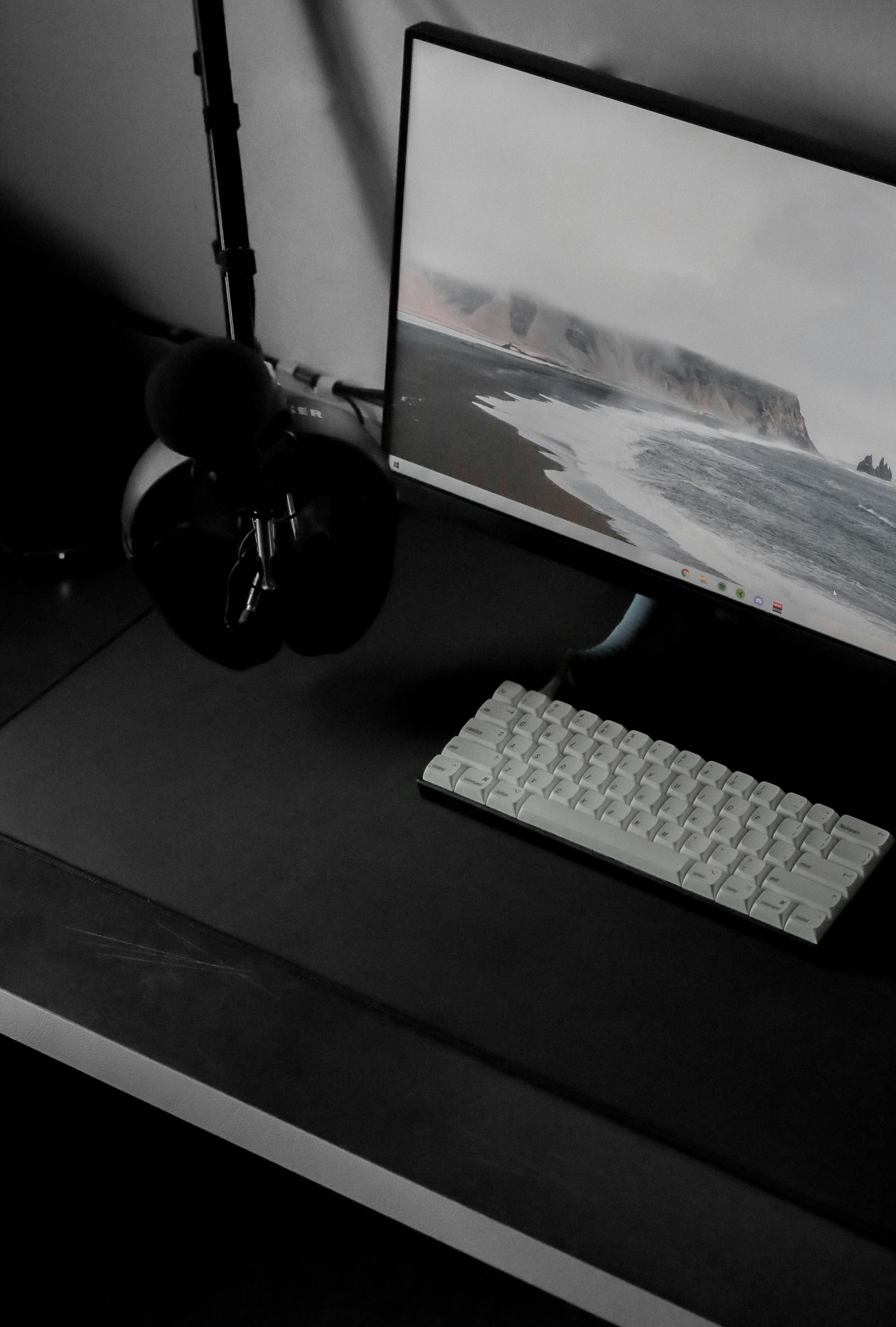 a desktop computer sitting on top of a desk