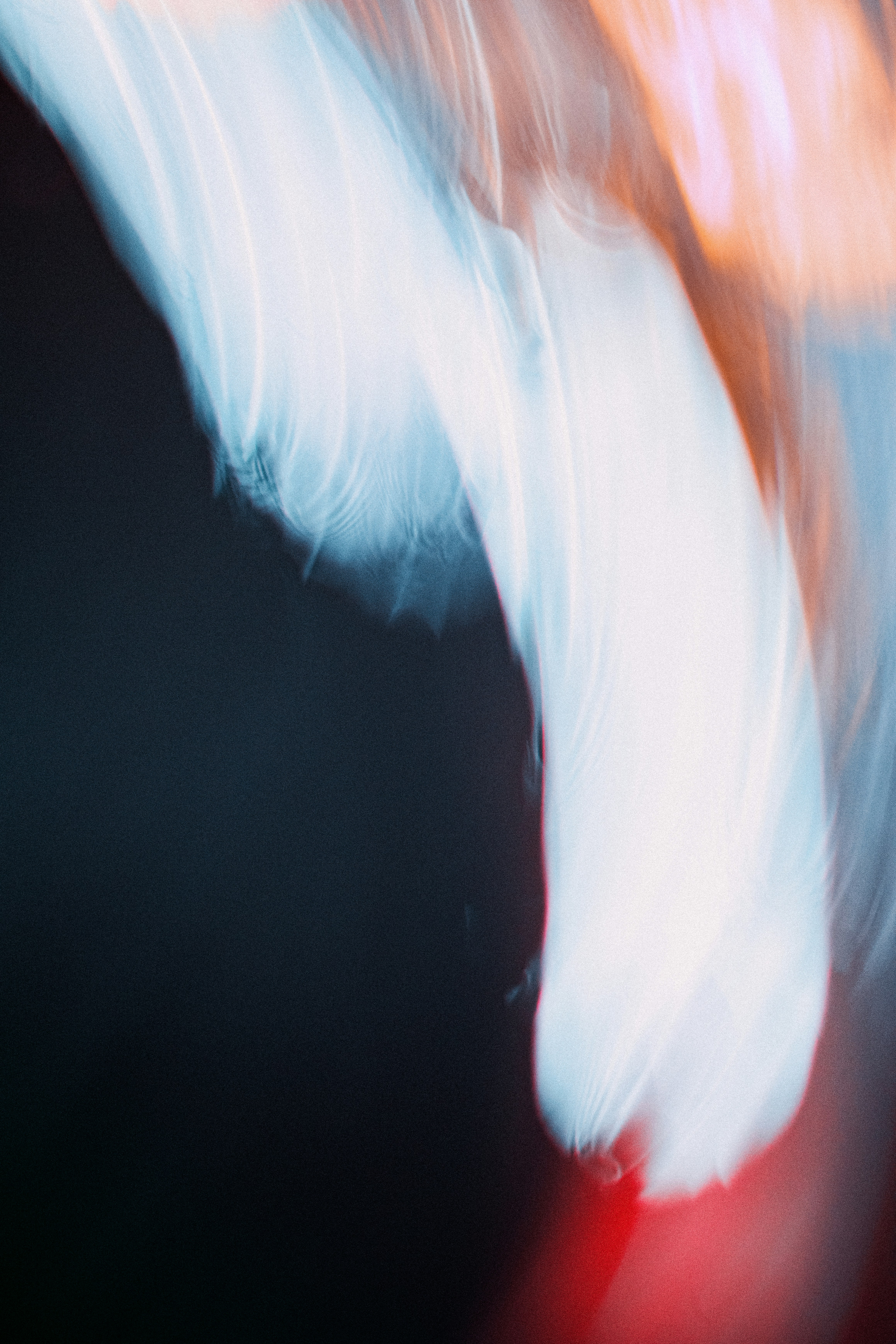 Une photo floue d’un objet rouge et blanc photo – Photo Posture de ...