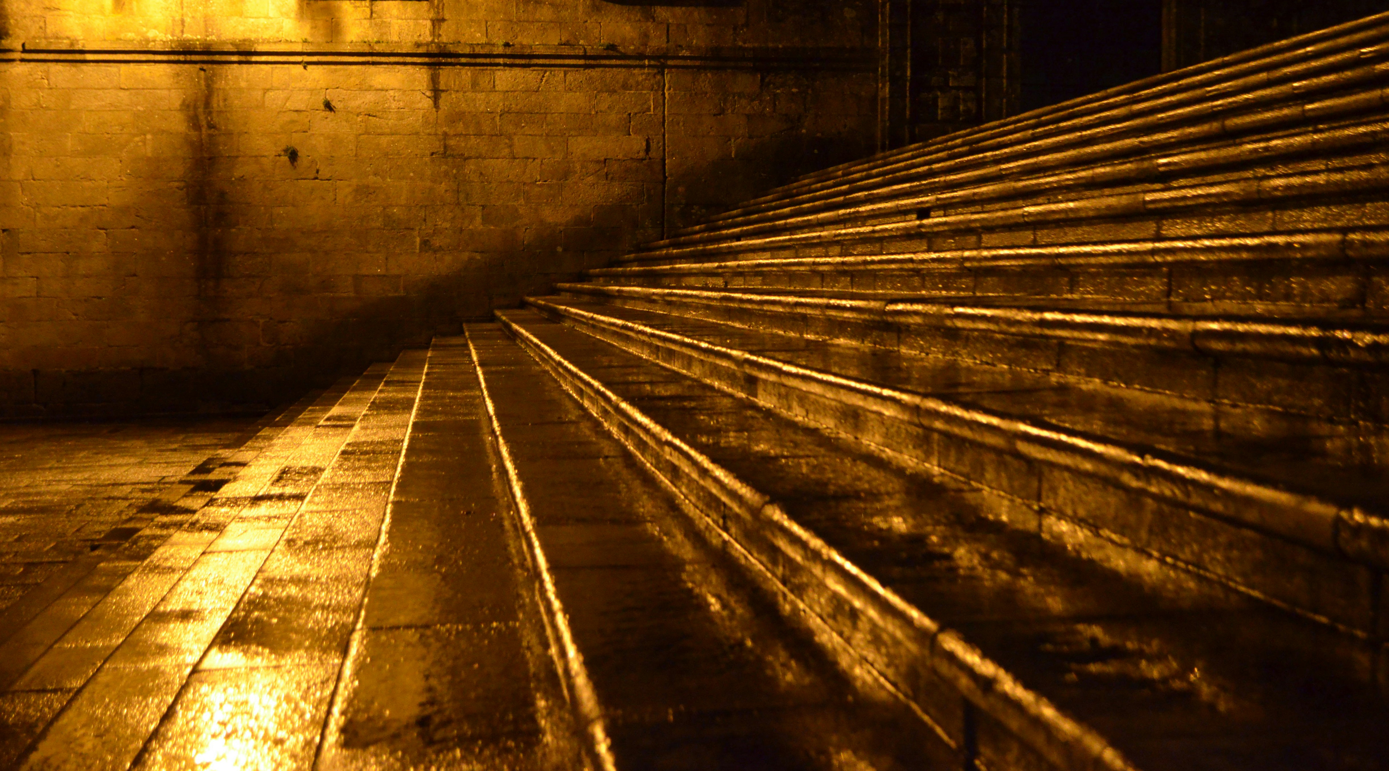 A very long set of stairs in a building photo – Free Brown Image on ...