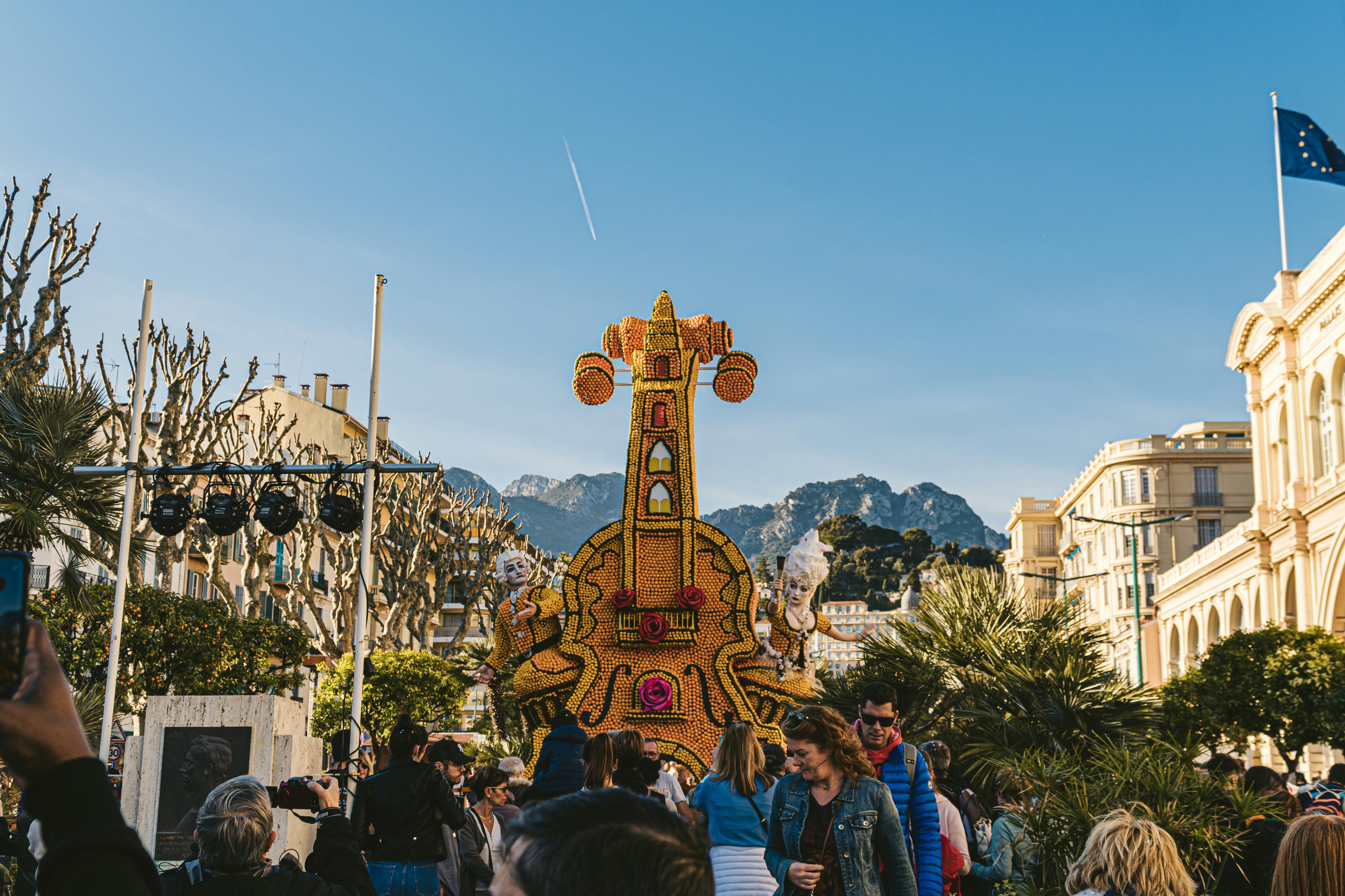 Vibrant Citrus Celebration in the Heart of the City