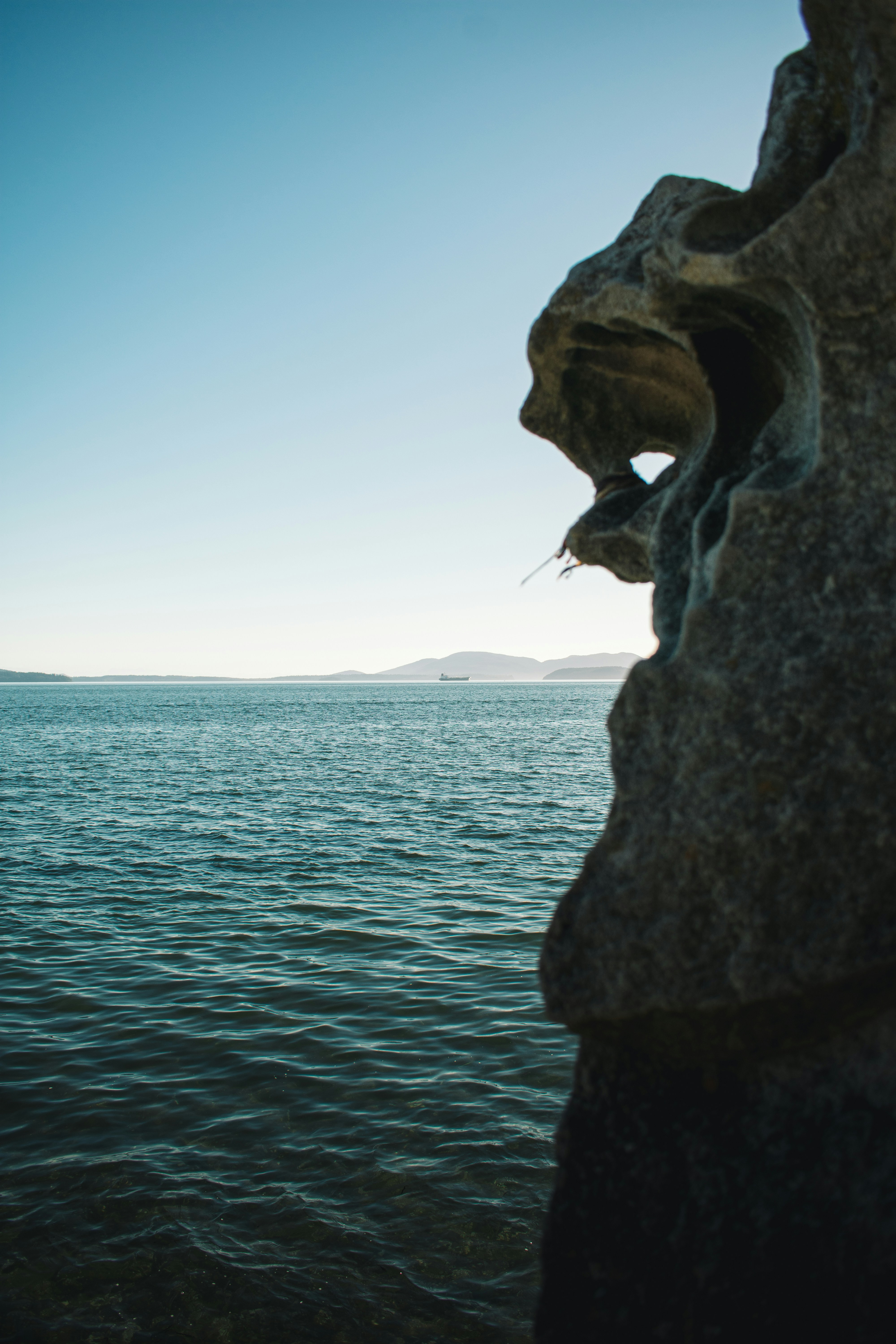 a view of a body of water from a cliff