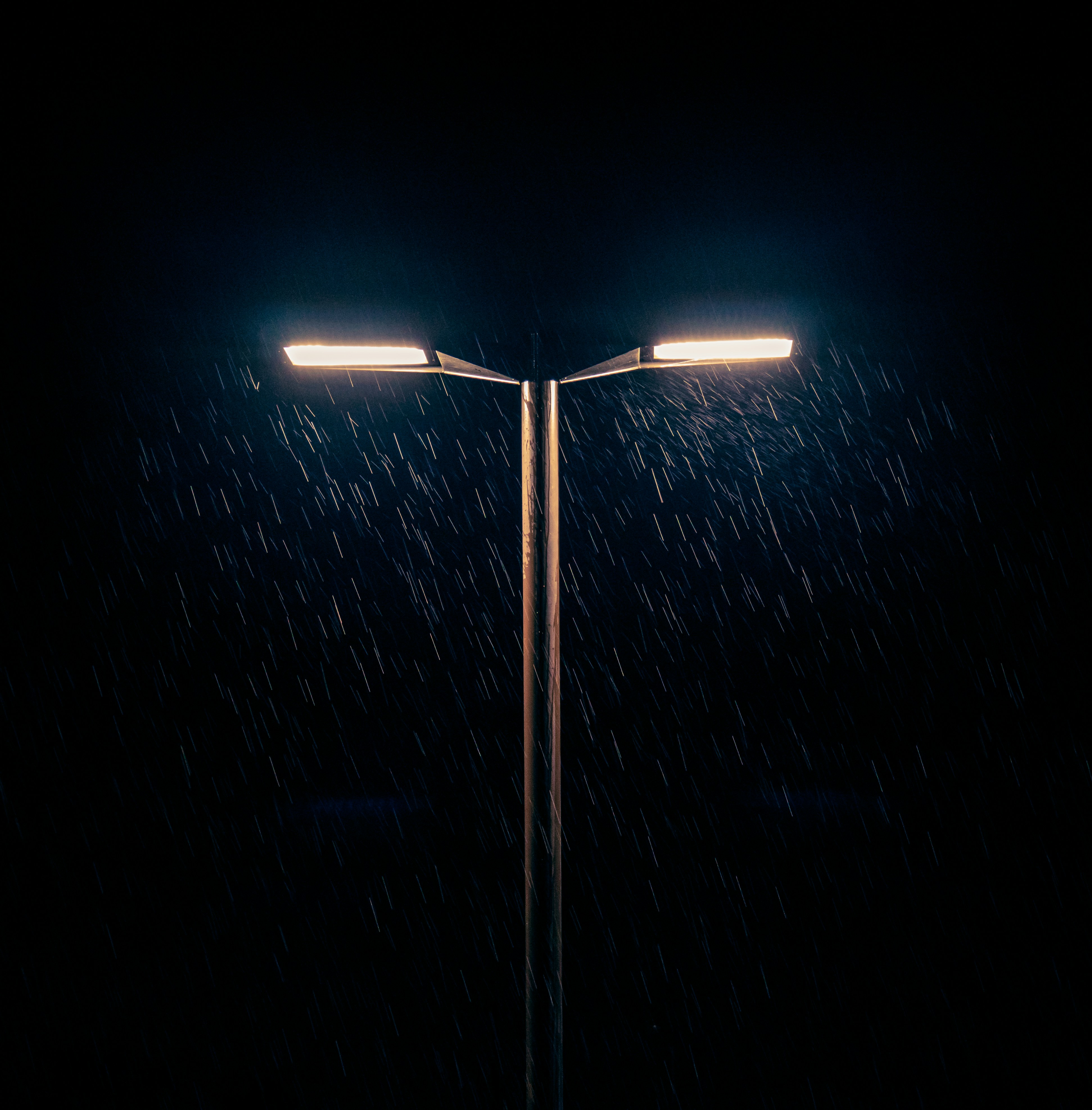 Street Lights At Night Rain