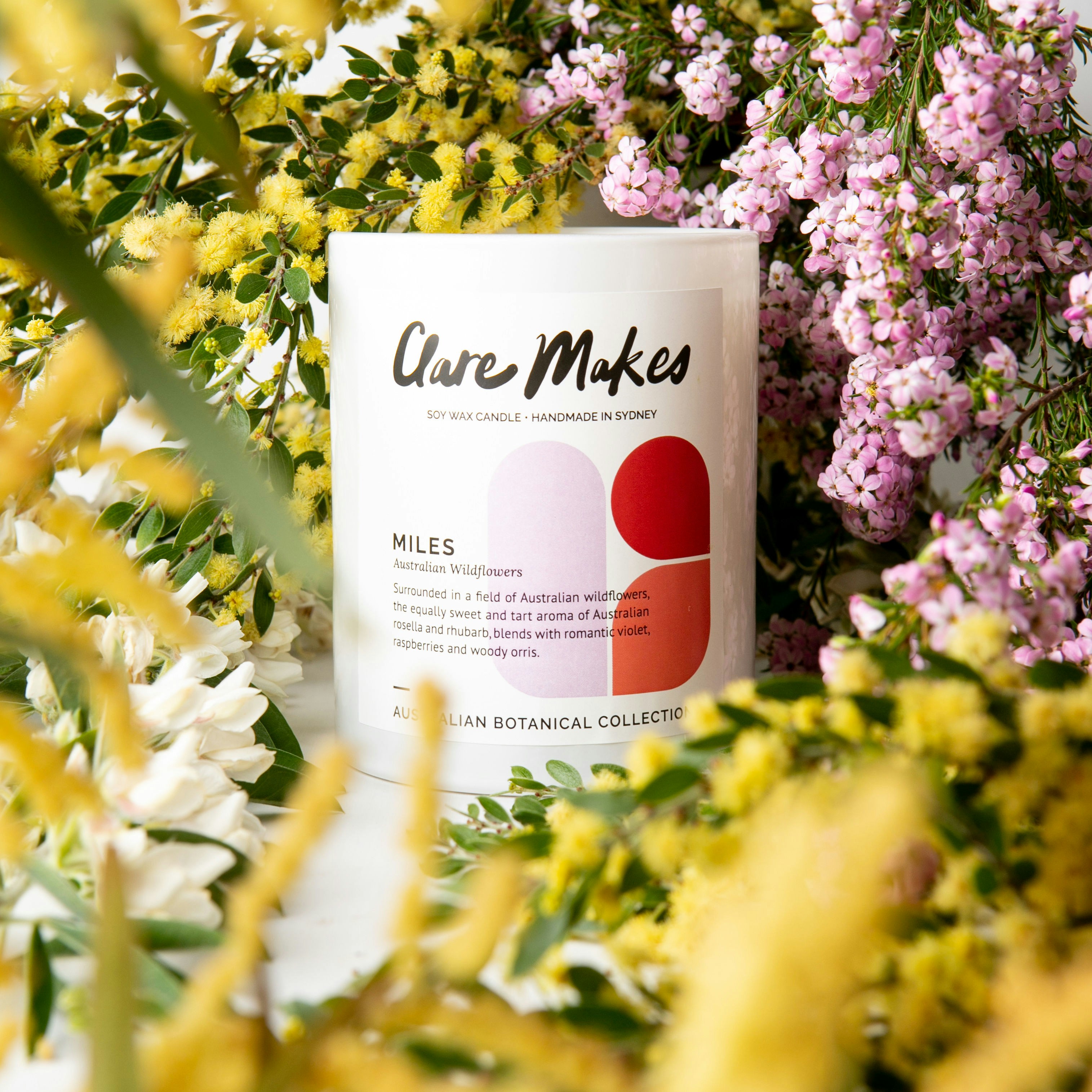 Care Makes Candle Amid a Burst of Spring Blooms