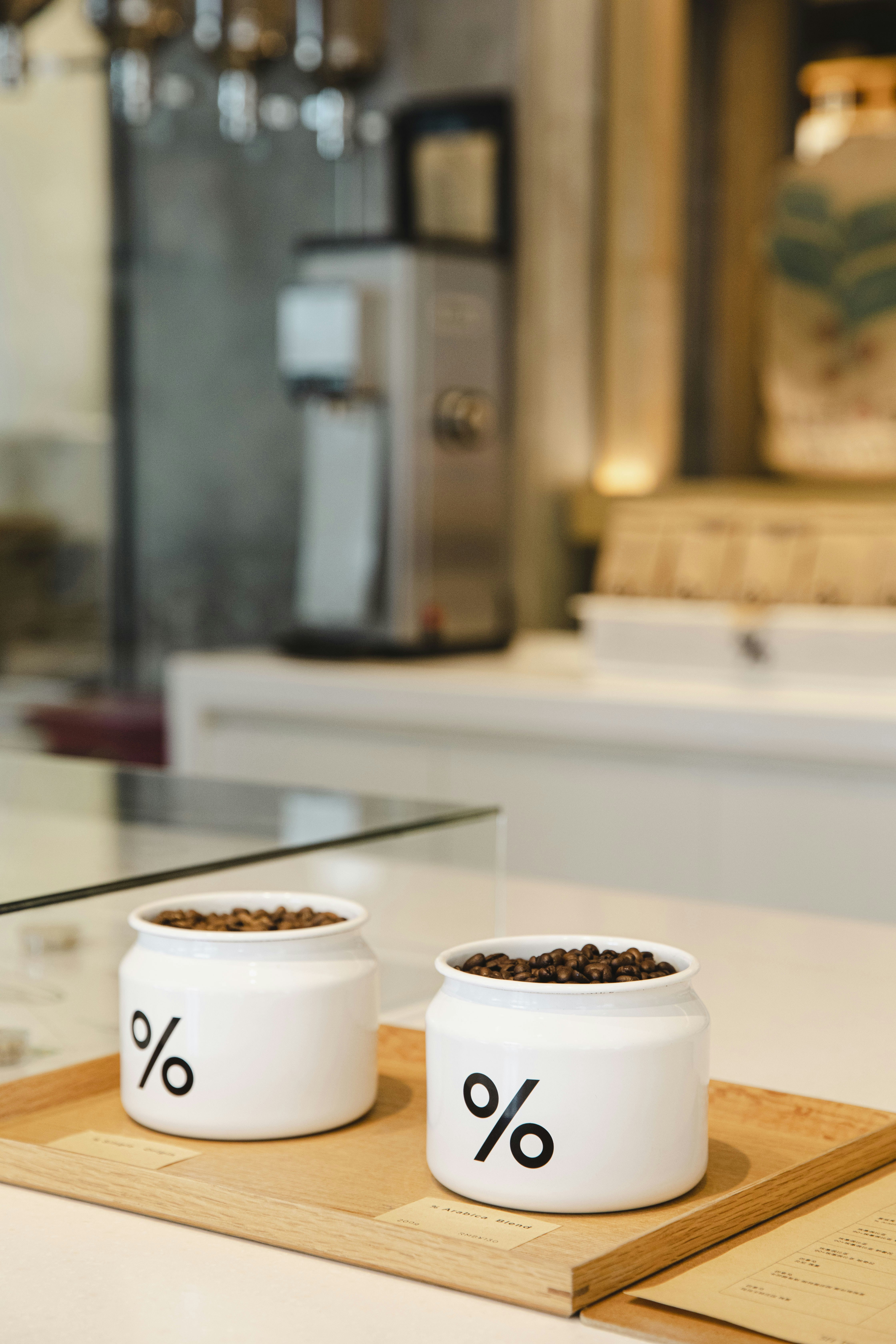 Two Percent Jars: A Minimalist Coffee Counter Display