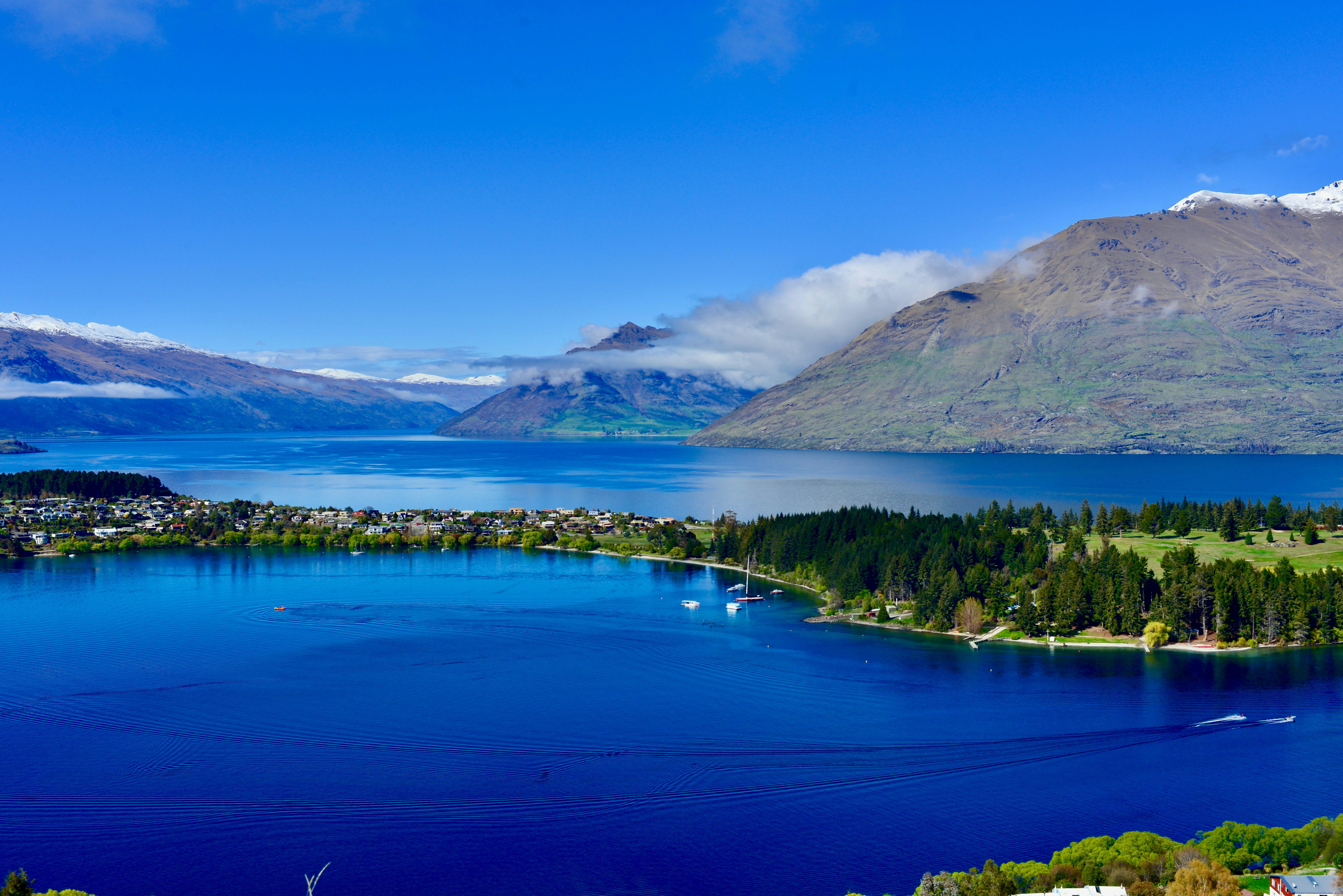 a large body of water surrounded by mountains