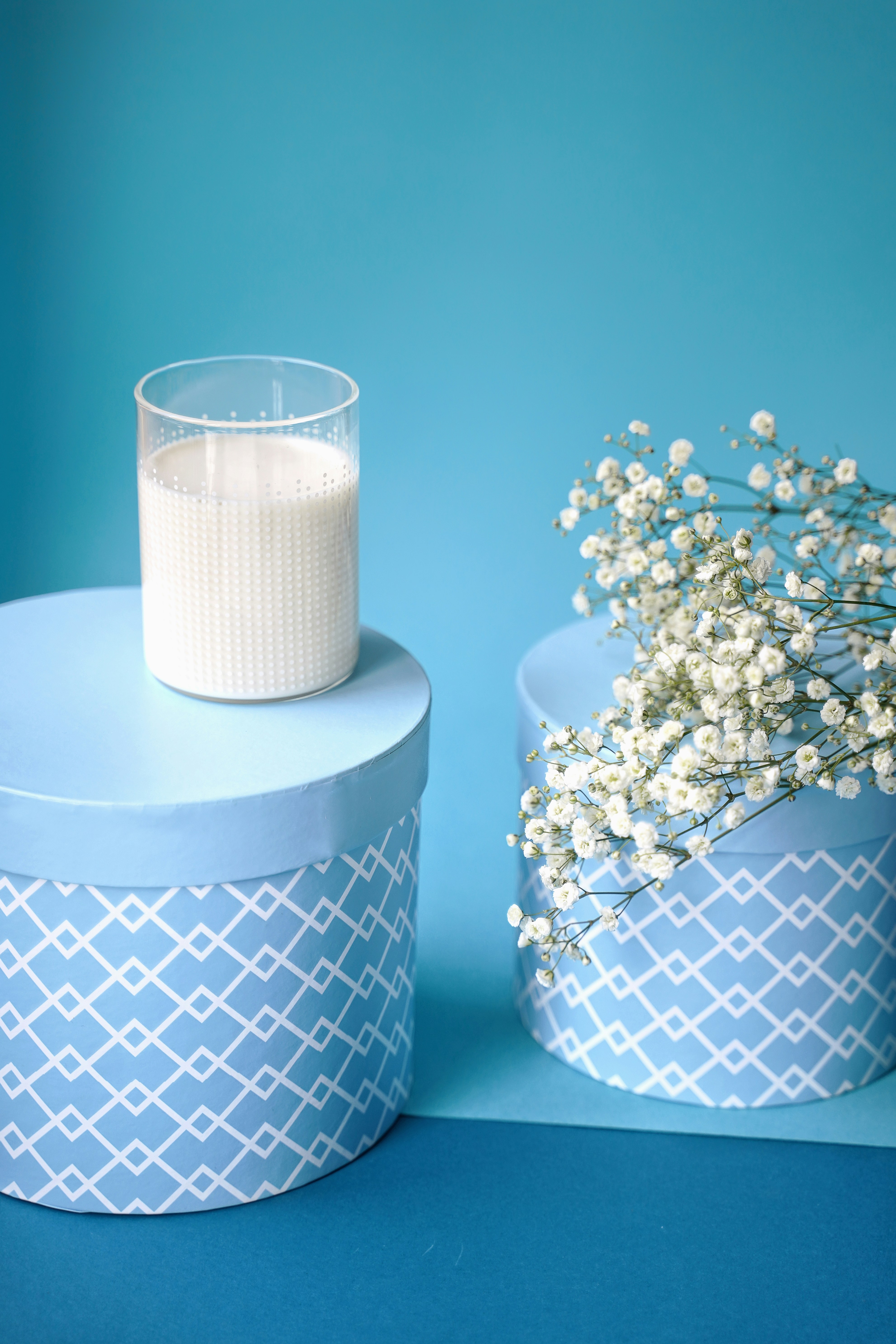 Milk on a Pale Blue Stage