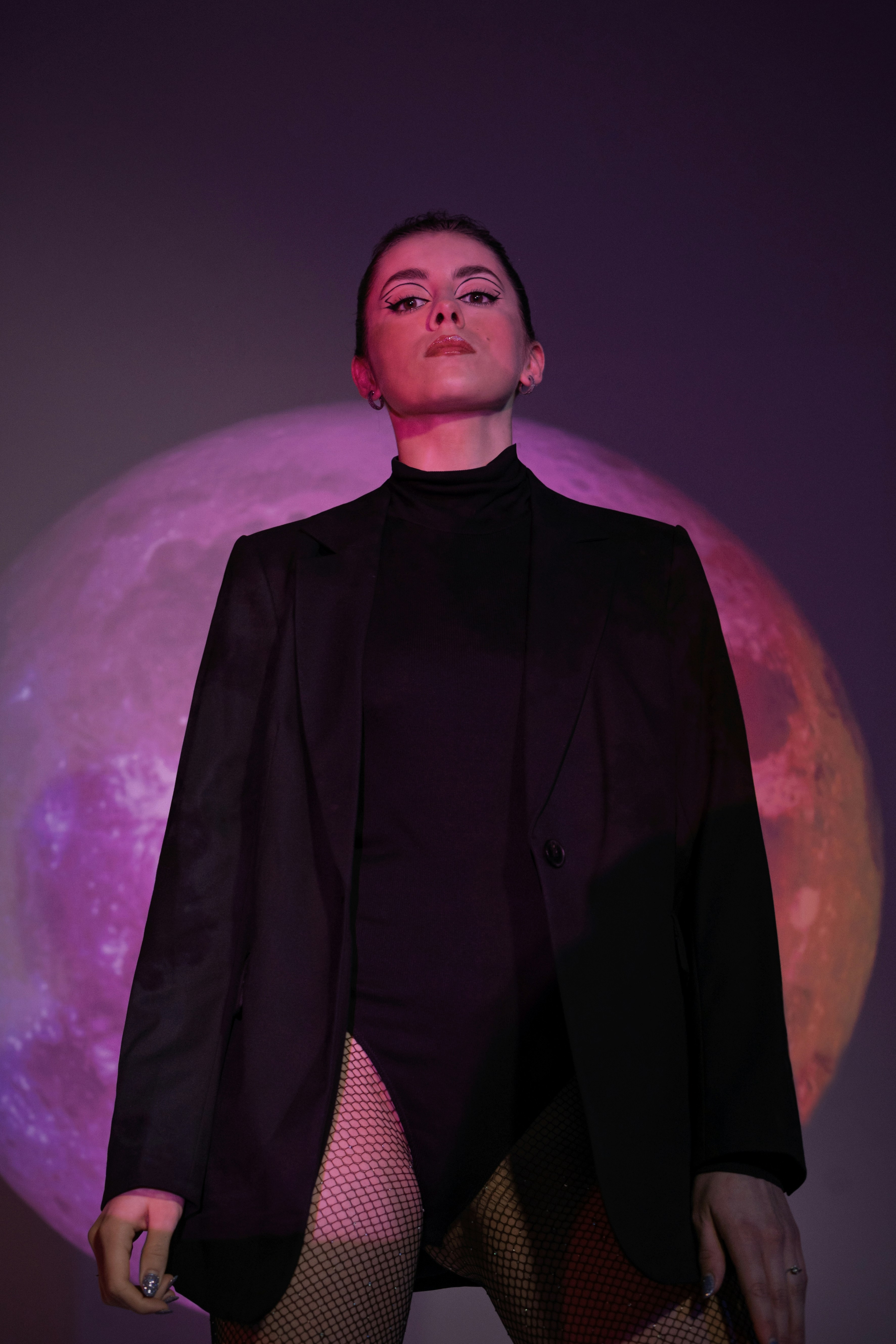 Moonlit Fashion: Authority Under the Purple Spotlight