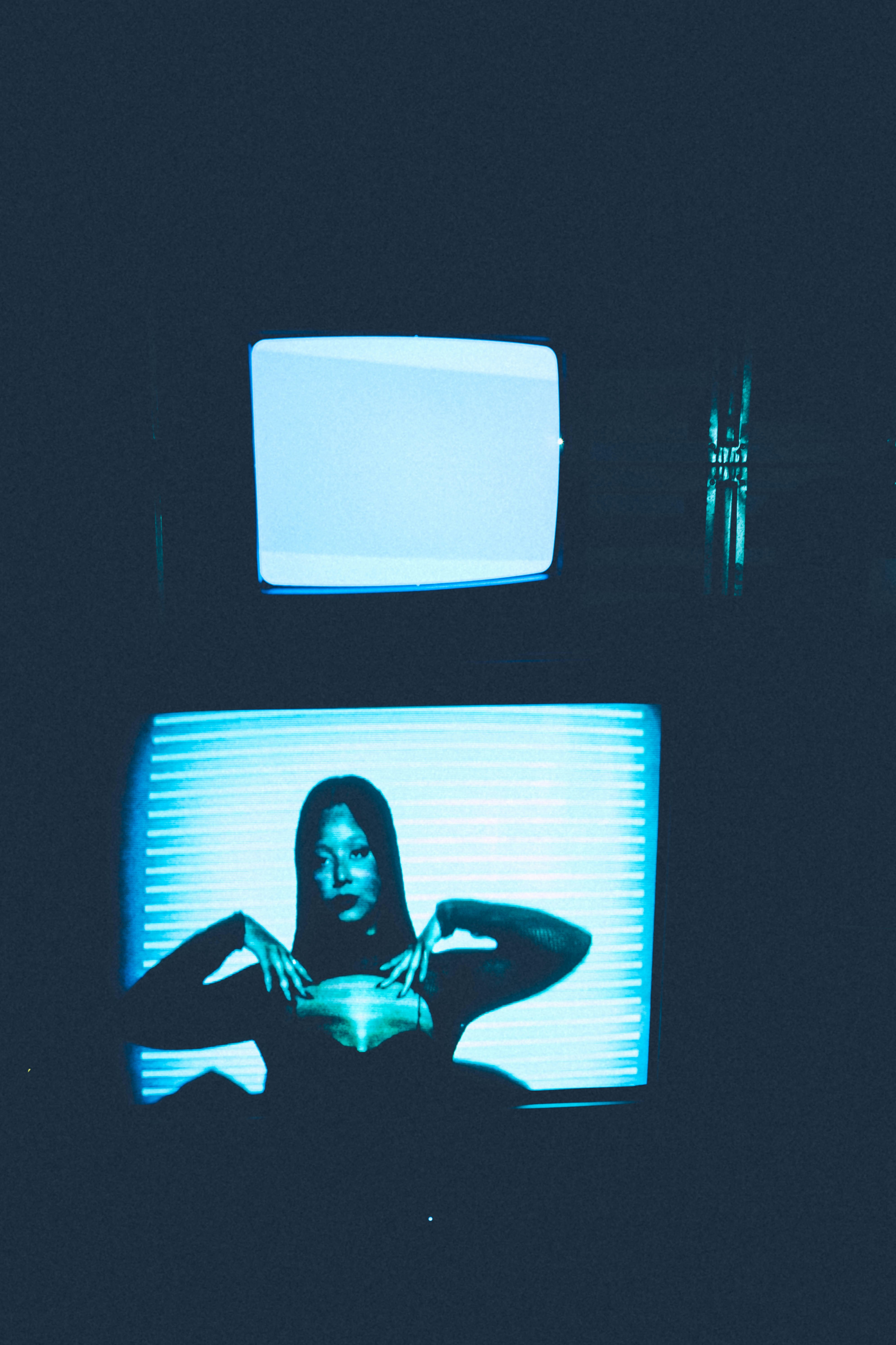 Neon Echoes: A Portrait through Vintage Blues