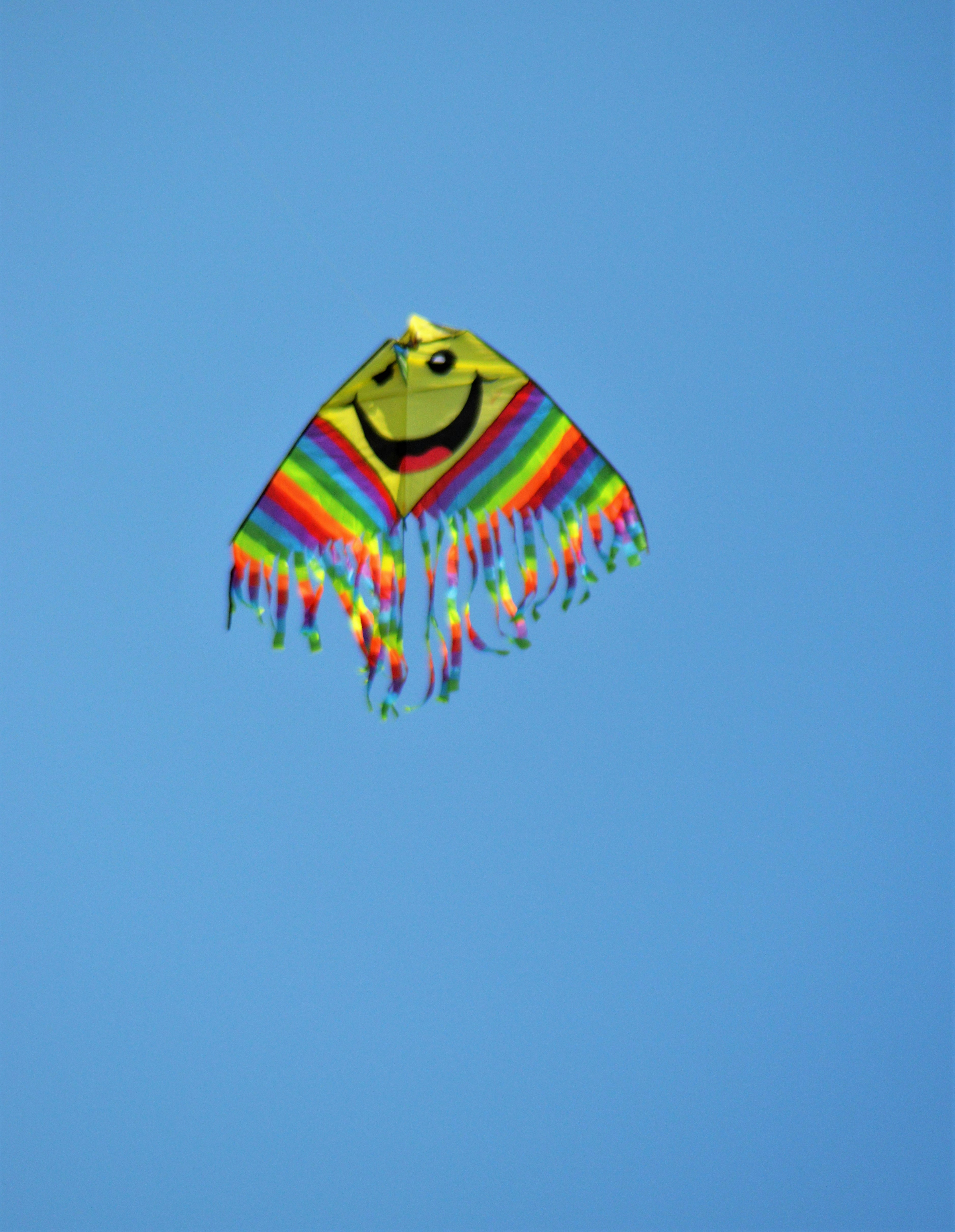 A colorful kite with a smiley face on it photo – Free Colourful Image ...