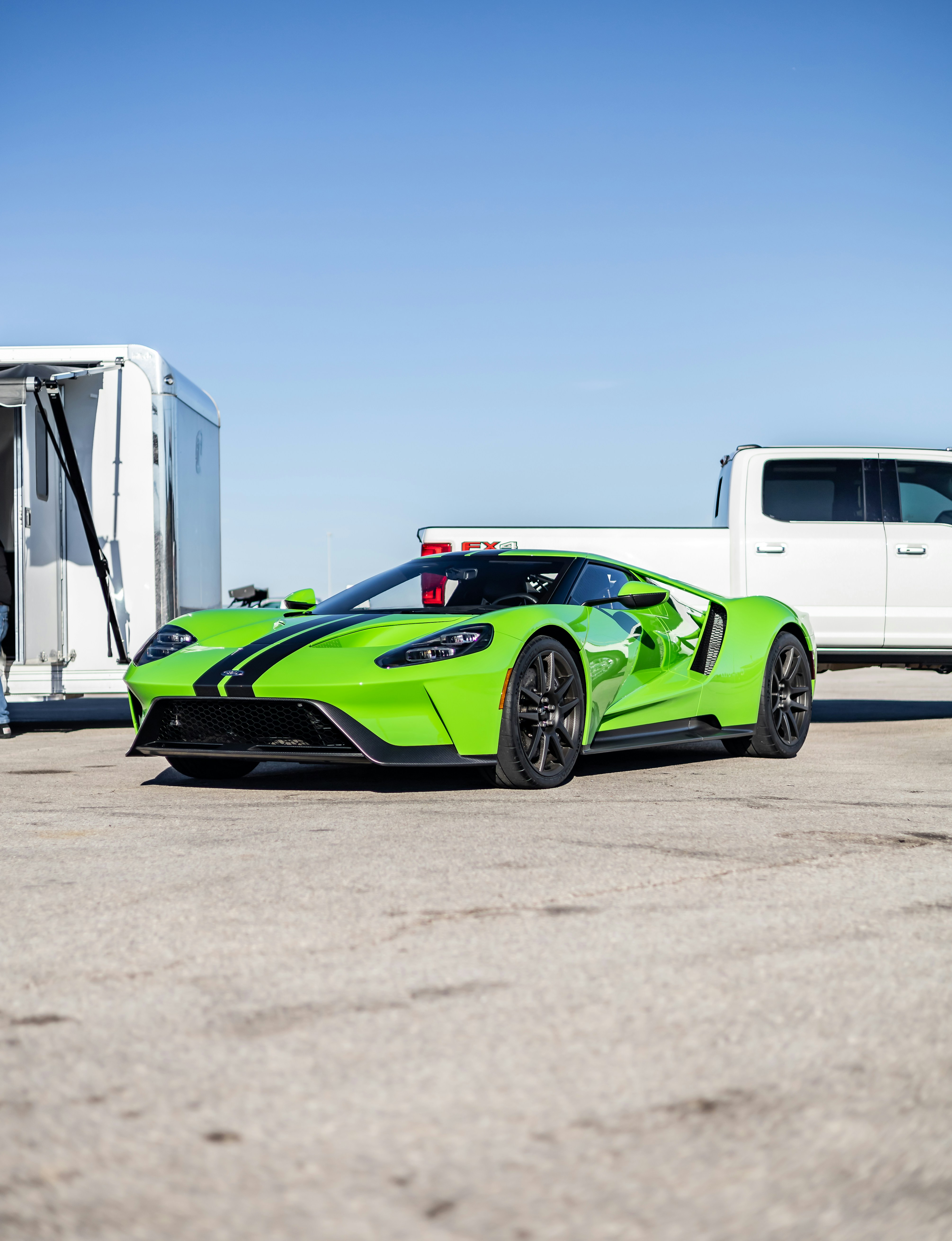Lime Green Sports Car