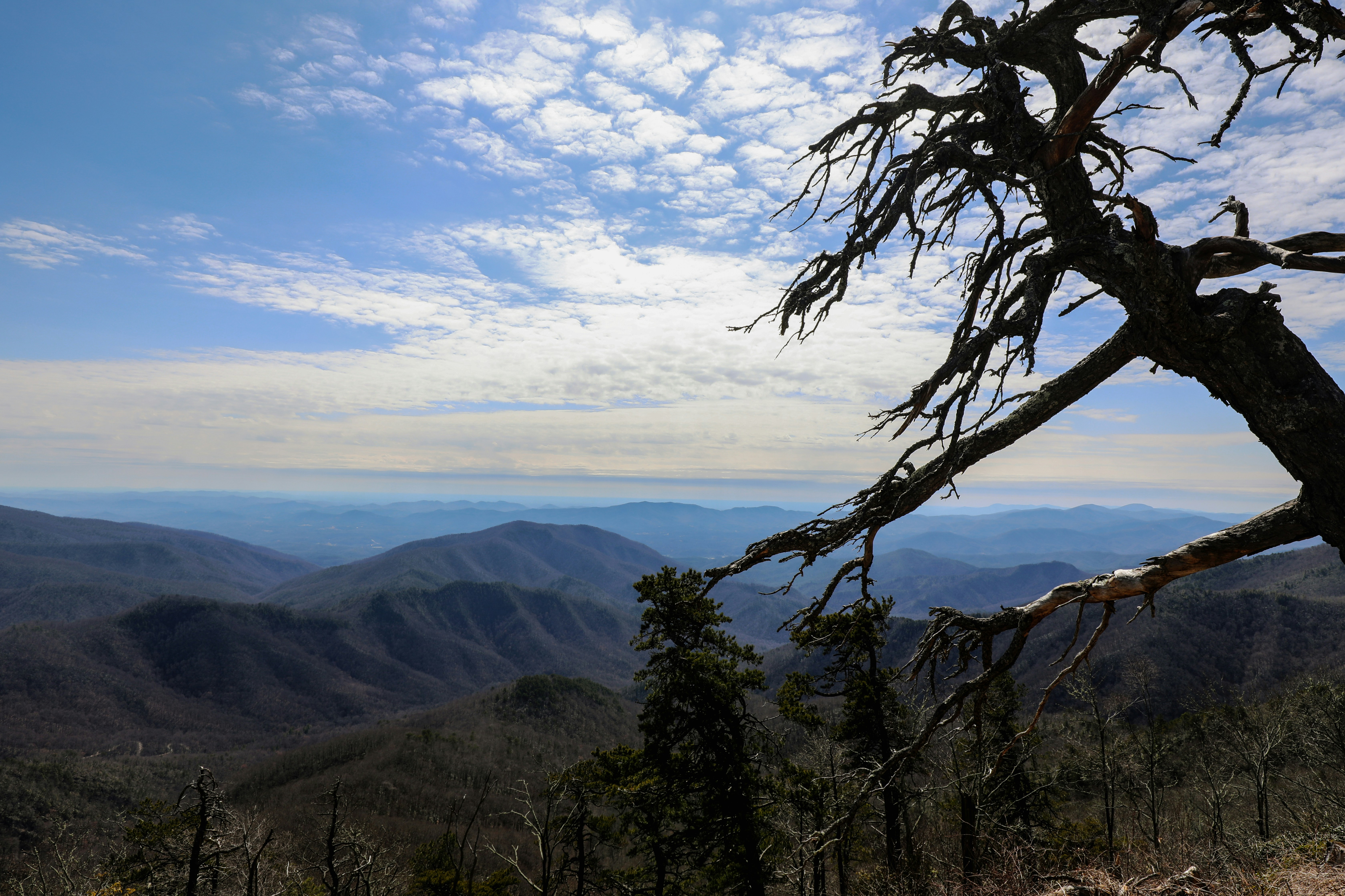 A view of the mountains from a high point of view photo – Free Grey ...