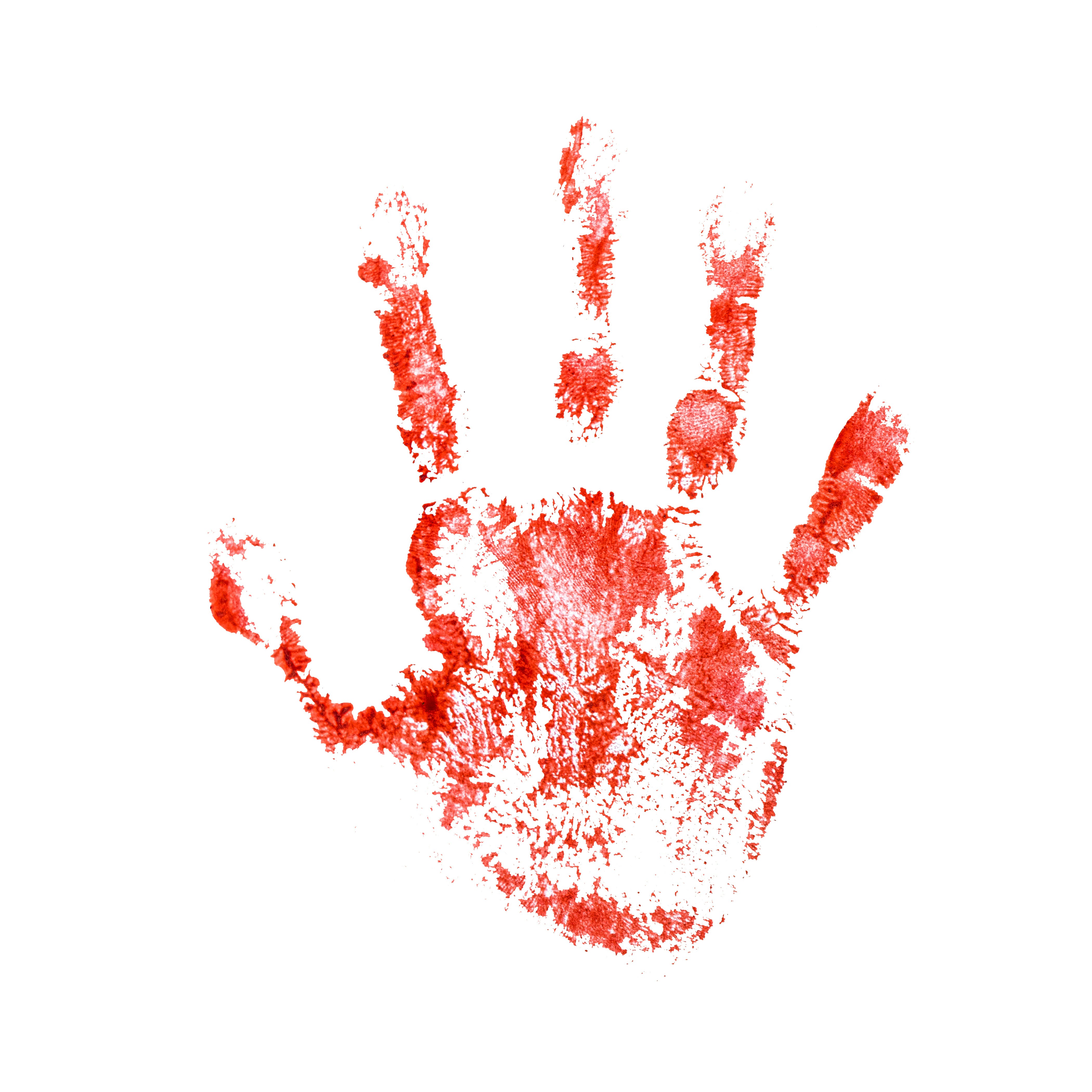 A red hand print on a white background photo – Free Graphic design ...