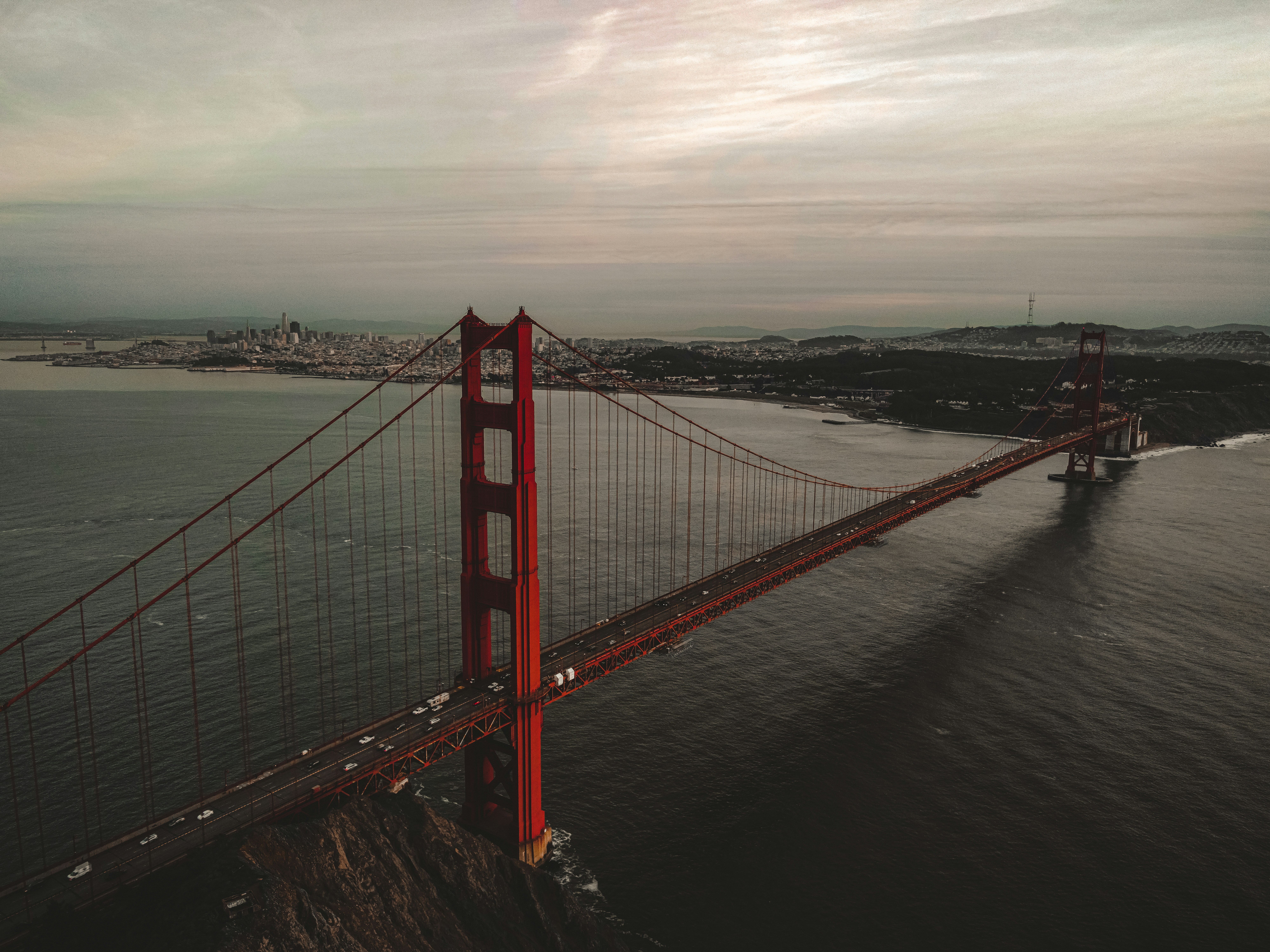 A view of the golden gate bridge from above photo – Free Golden gate ...