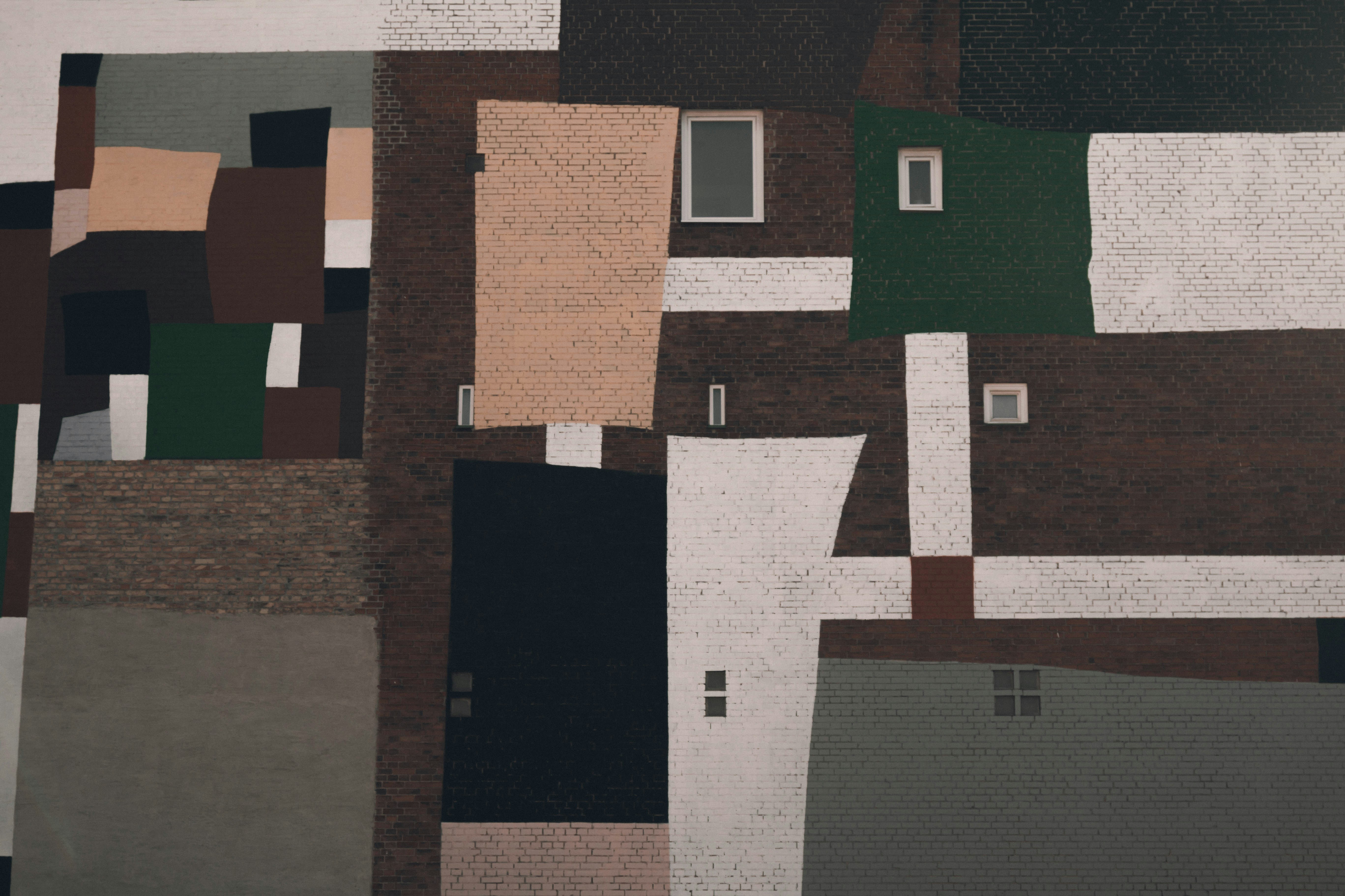 Urban Tiles: Fragmented Facades in Muted Light