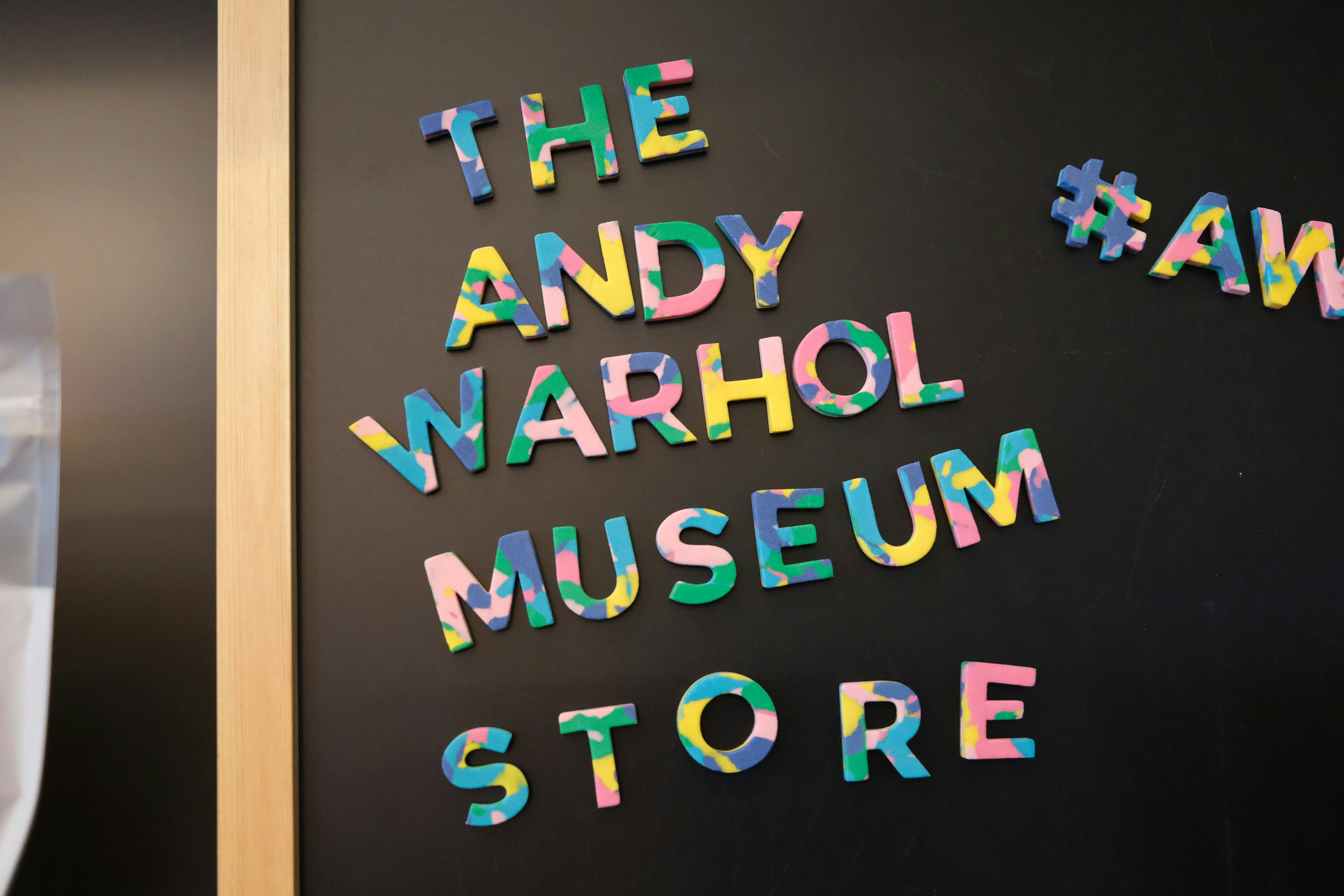 The andy warhol museum store sign is made out of letters photo – Free ...