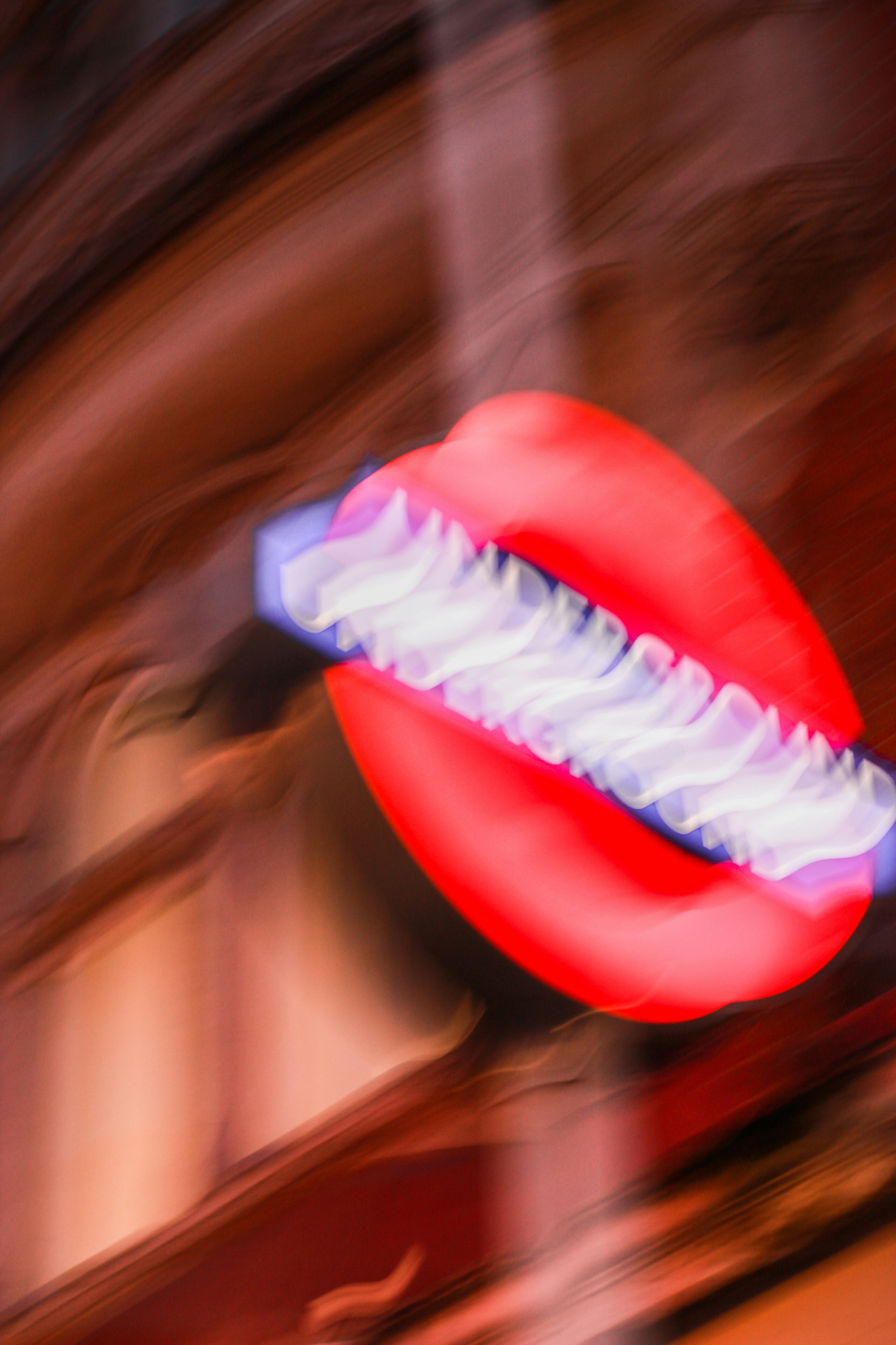 Crimson Blur: Motion-Captured Lip Logo