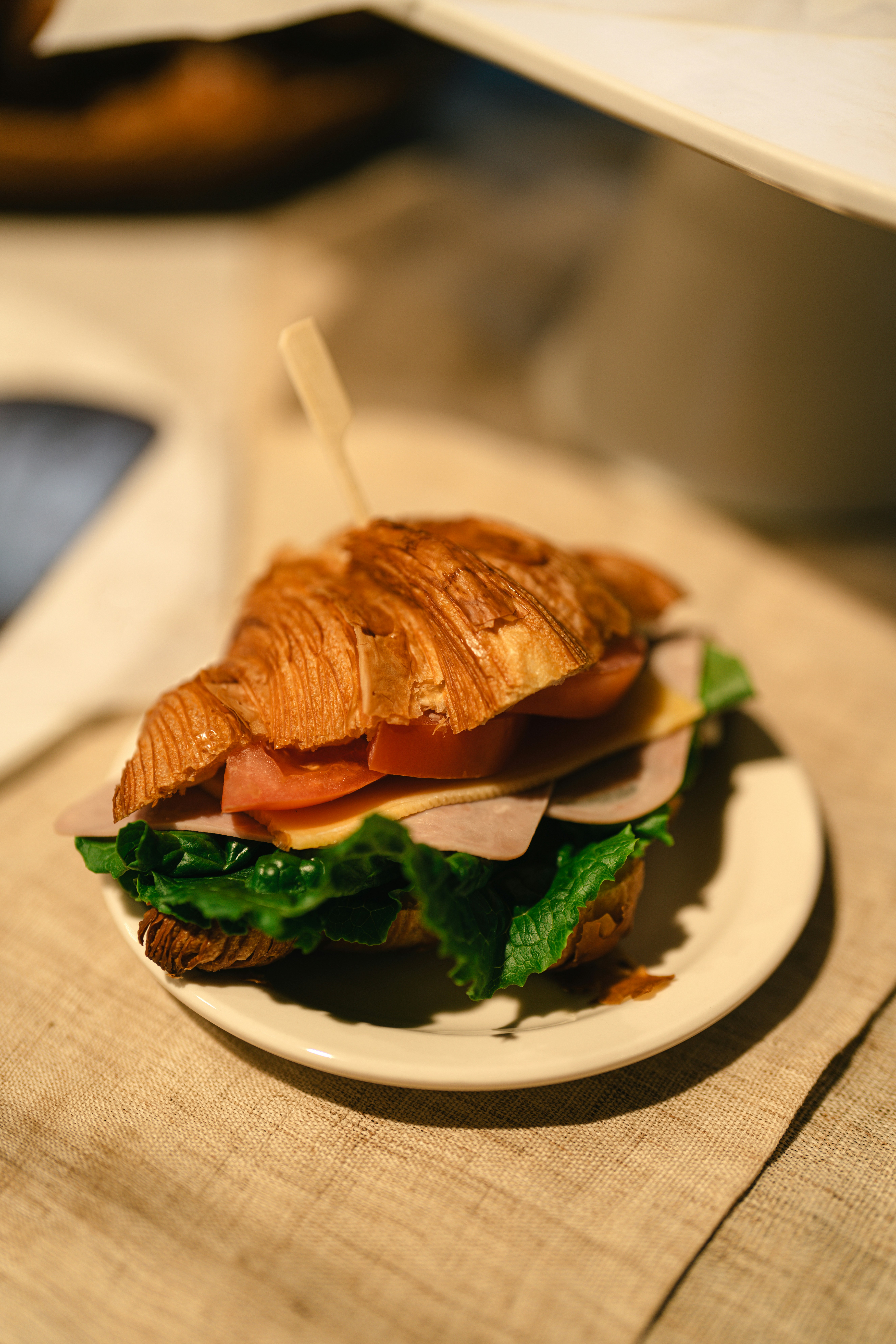 a close up of a plate of food on a table