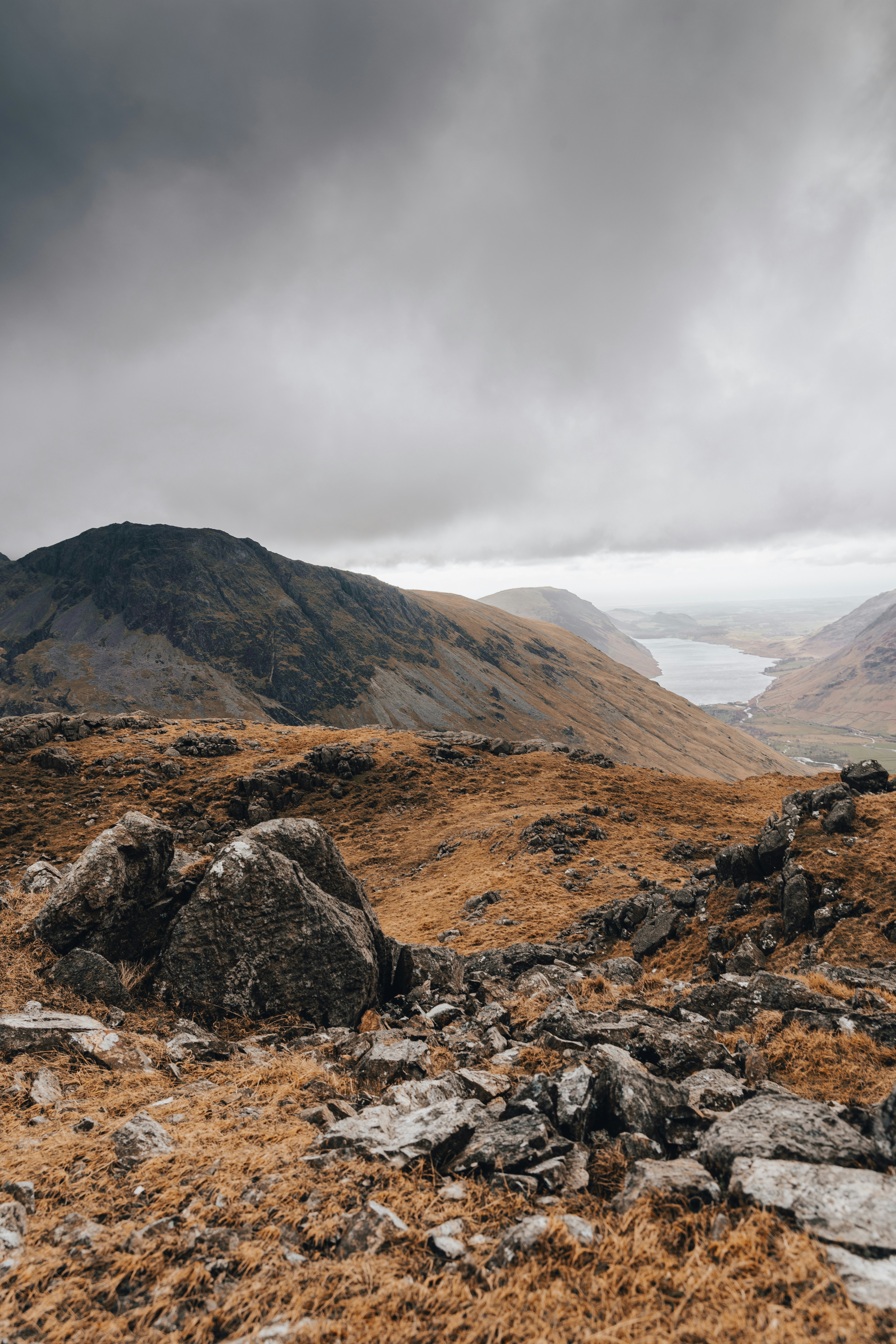 A large rock in the middle of a field photo – Free Great gable Image on ...