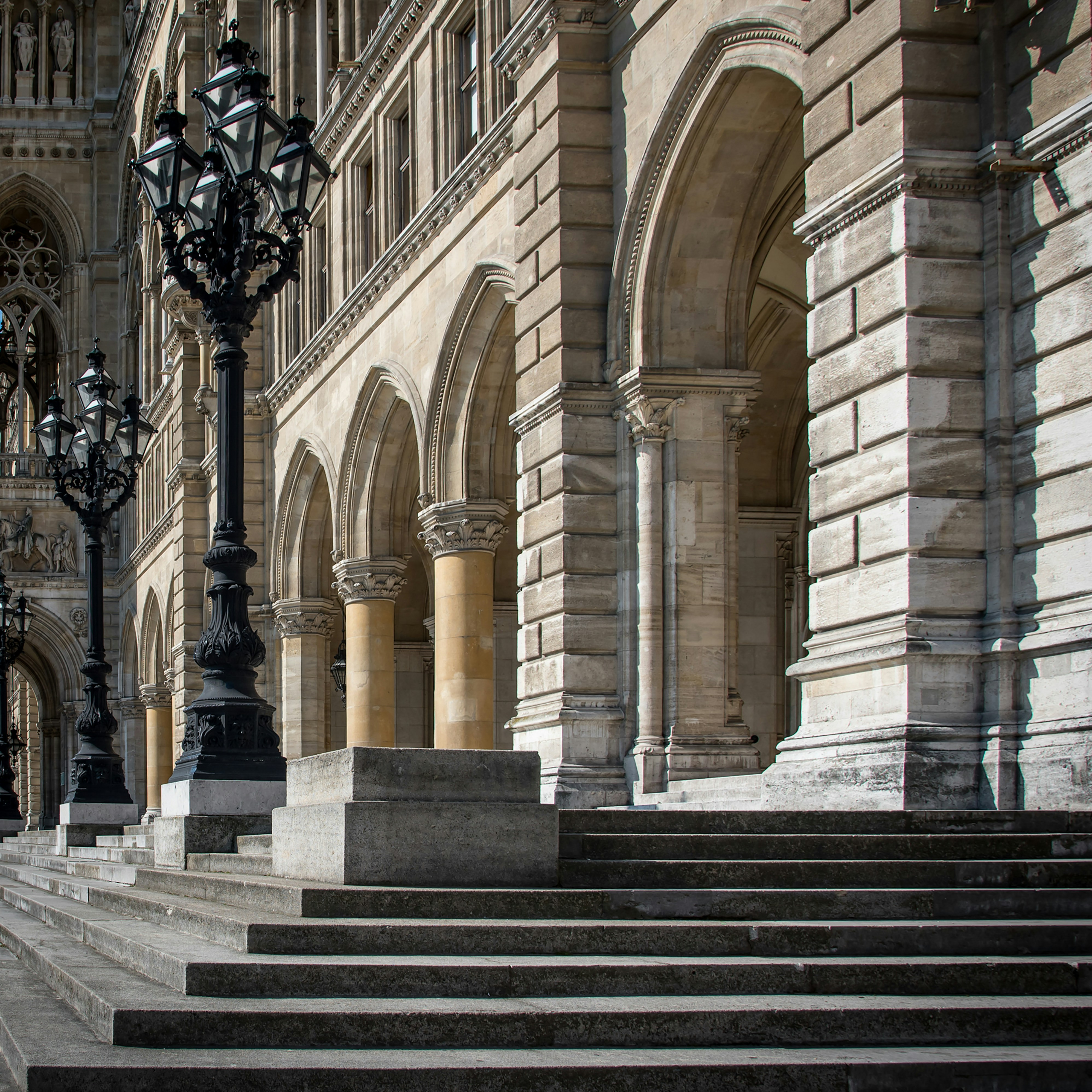 A large building with a bunch of stone steps photo – Free Austria Image ...