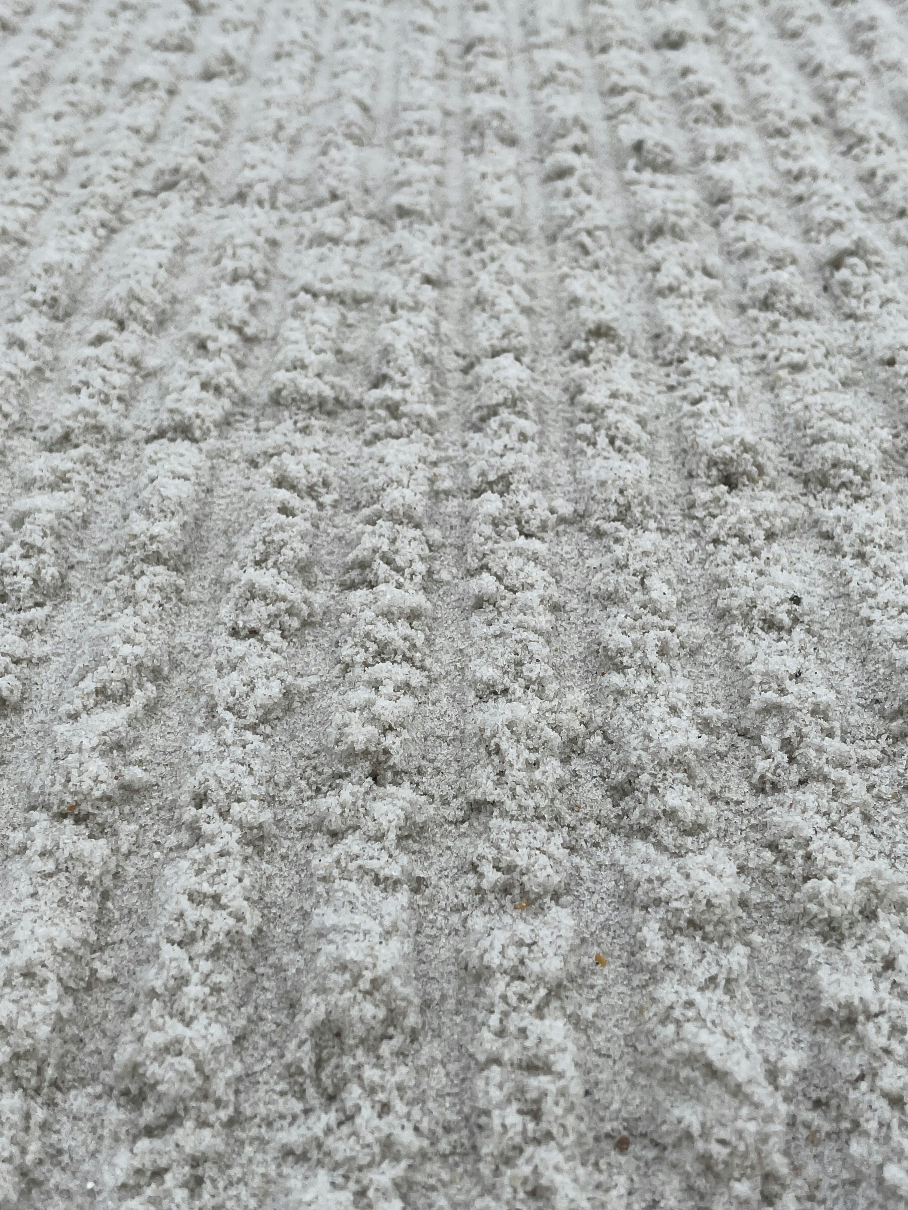 Ridge-Lined Snow: Macro Texture of Powdered Snow Crystals