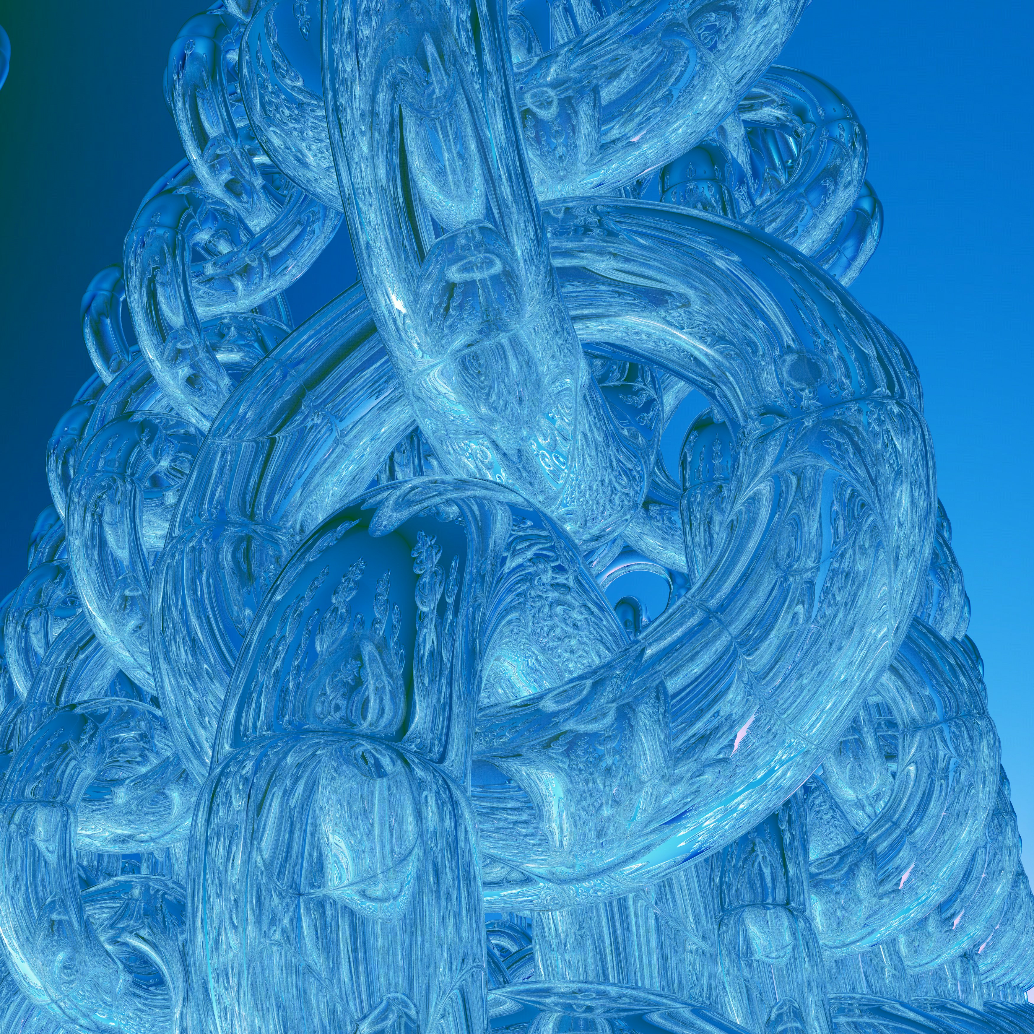 A large group of ice like objects against a blue sky photo – Free Blue ...