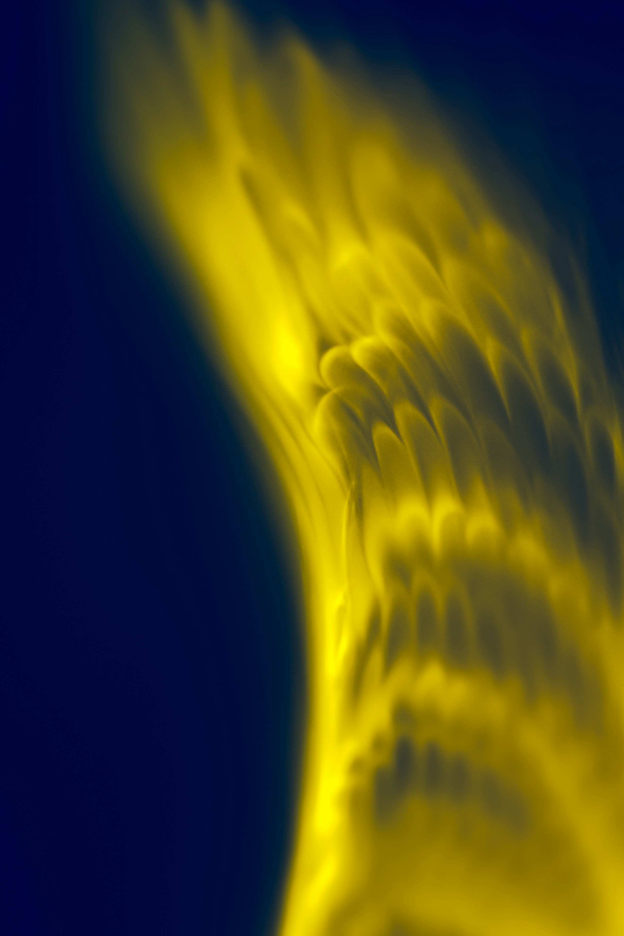 Abstract Flame Glyphs: A Burst of Yellow on Indigo