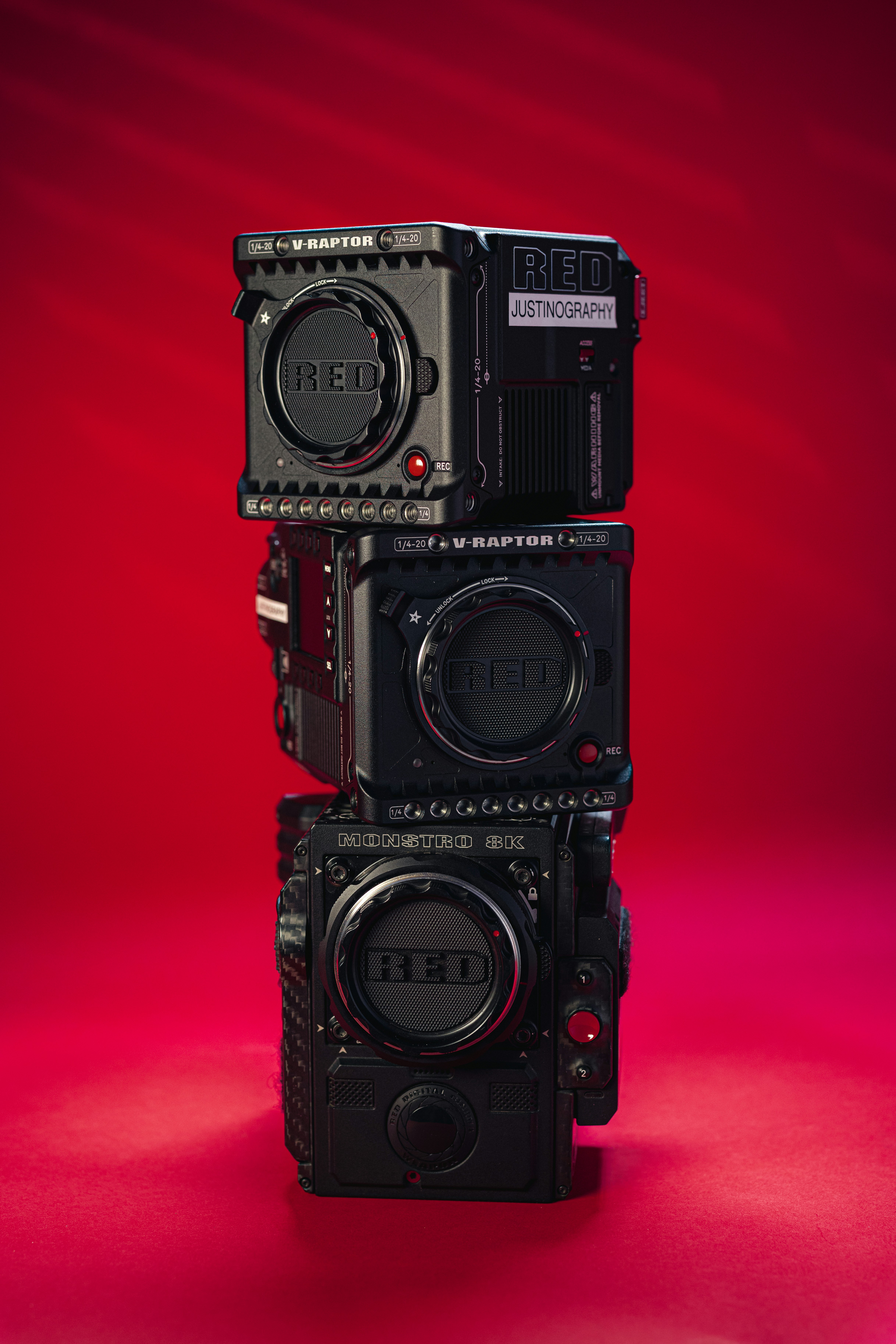 A stack of cameras sitting on top of each other photo – Free Camera ...