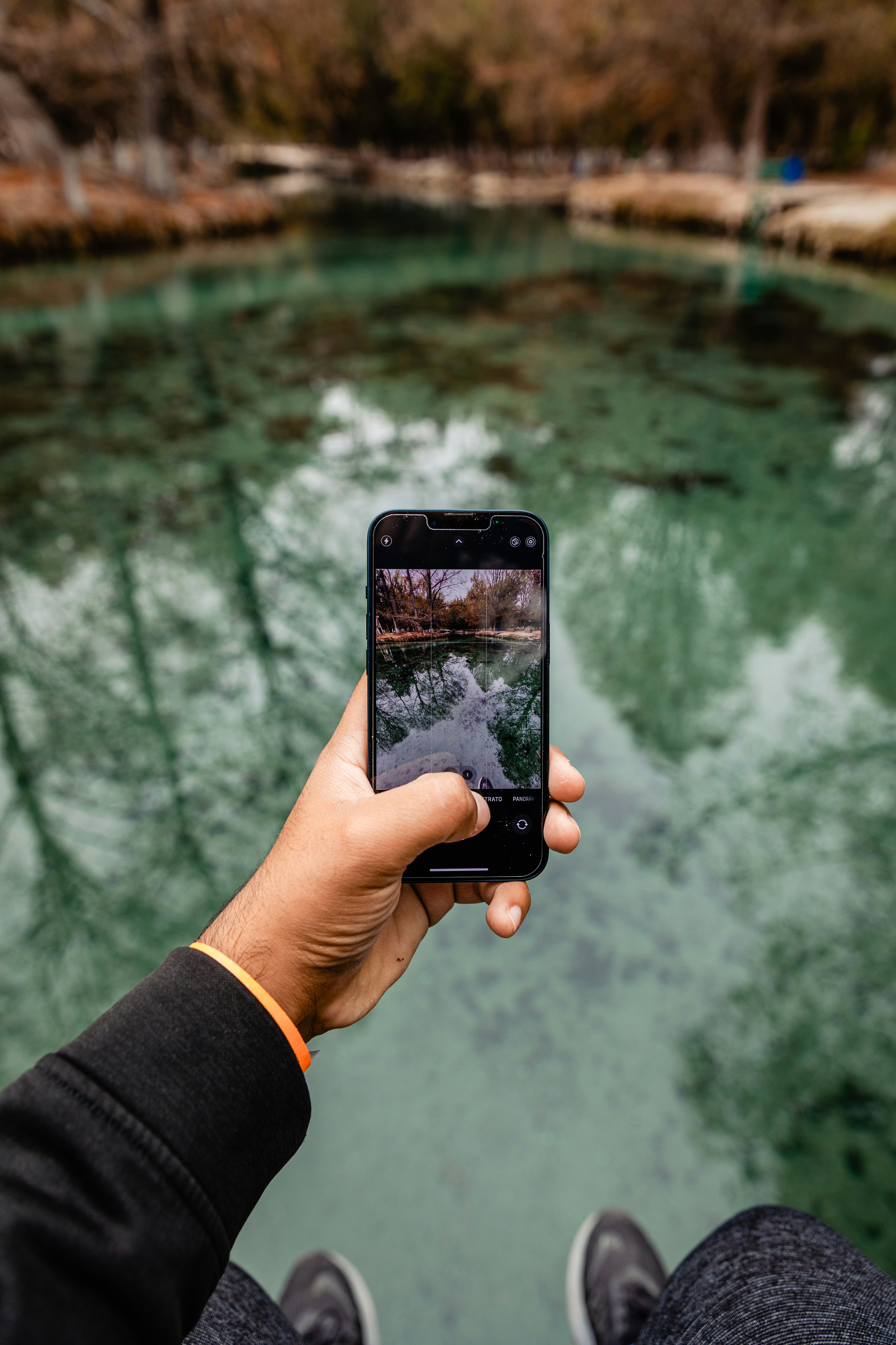 In-Hand Echo: A Verdant Lagoon's Quiet Mirror