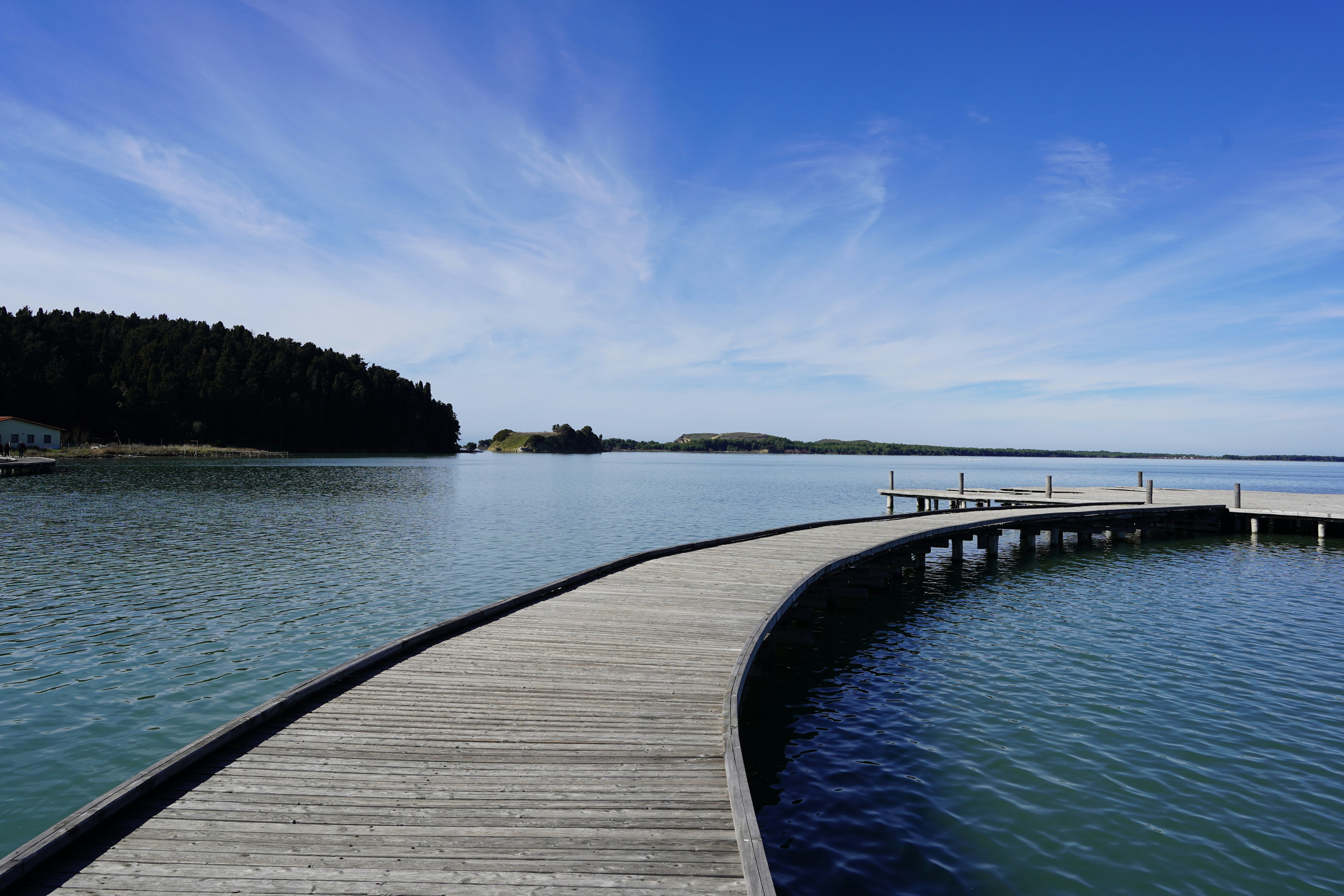 St Mary's Monastery | a wooden dock extending into a body of water