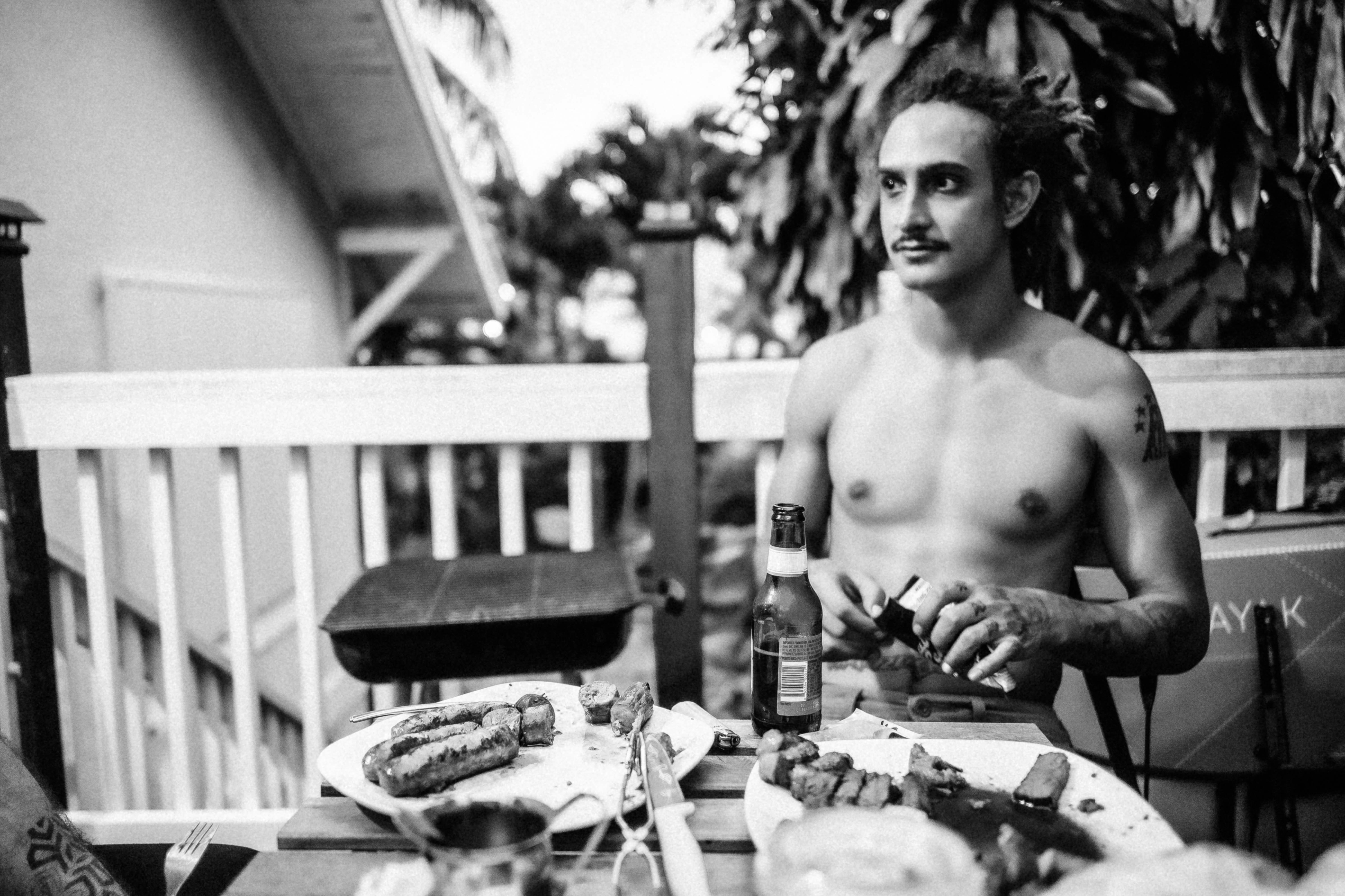 Casual Feast on a Quiet Terrace