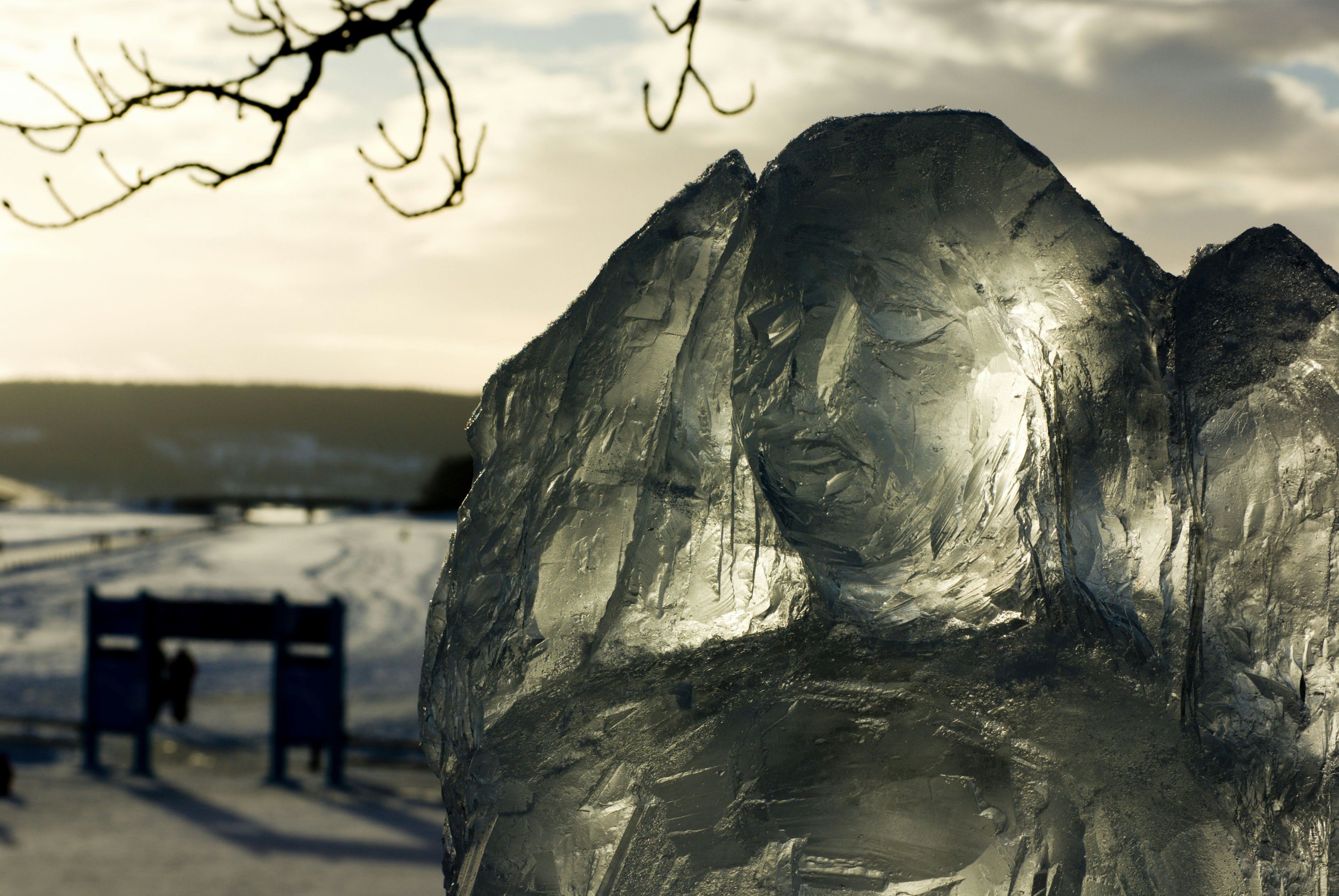 Ice Prism at Dusk: A Quiet Winter Portrait
